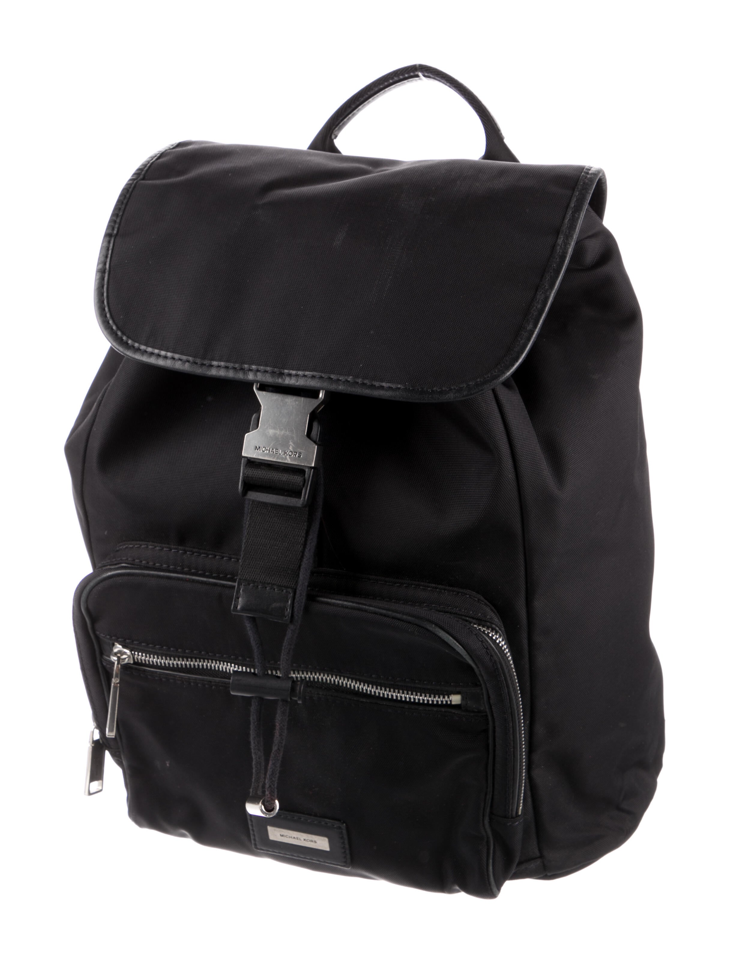 Michael Kors Leather-Trimmed Nylon Backpack - Black Backpacks, Bags ...