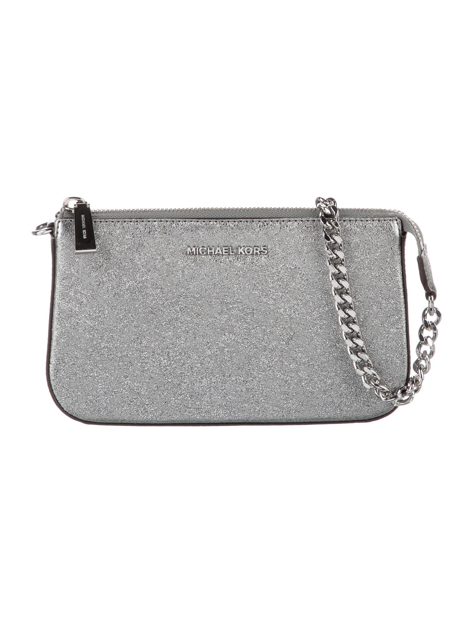 Michael Kors Silver Metallic Handle Bag - Metallic Handle Bags ...