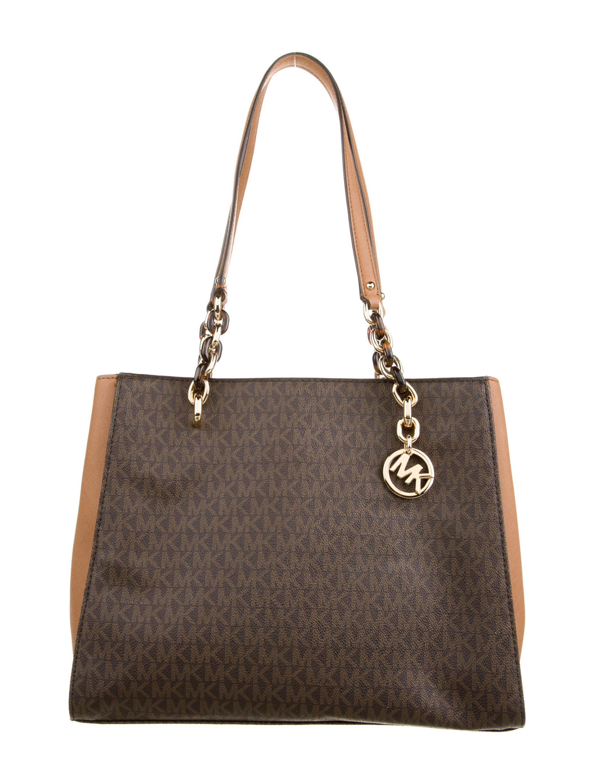 Michael Kors Heidi Monogrammed Tote w/ Tags - Brown Totes, Handbags ...