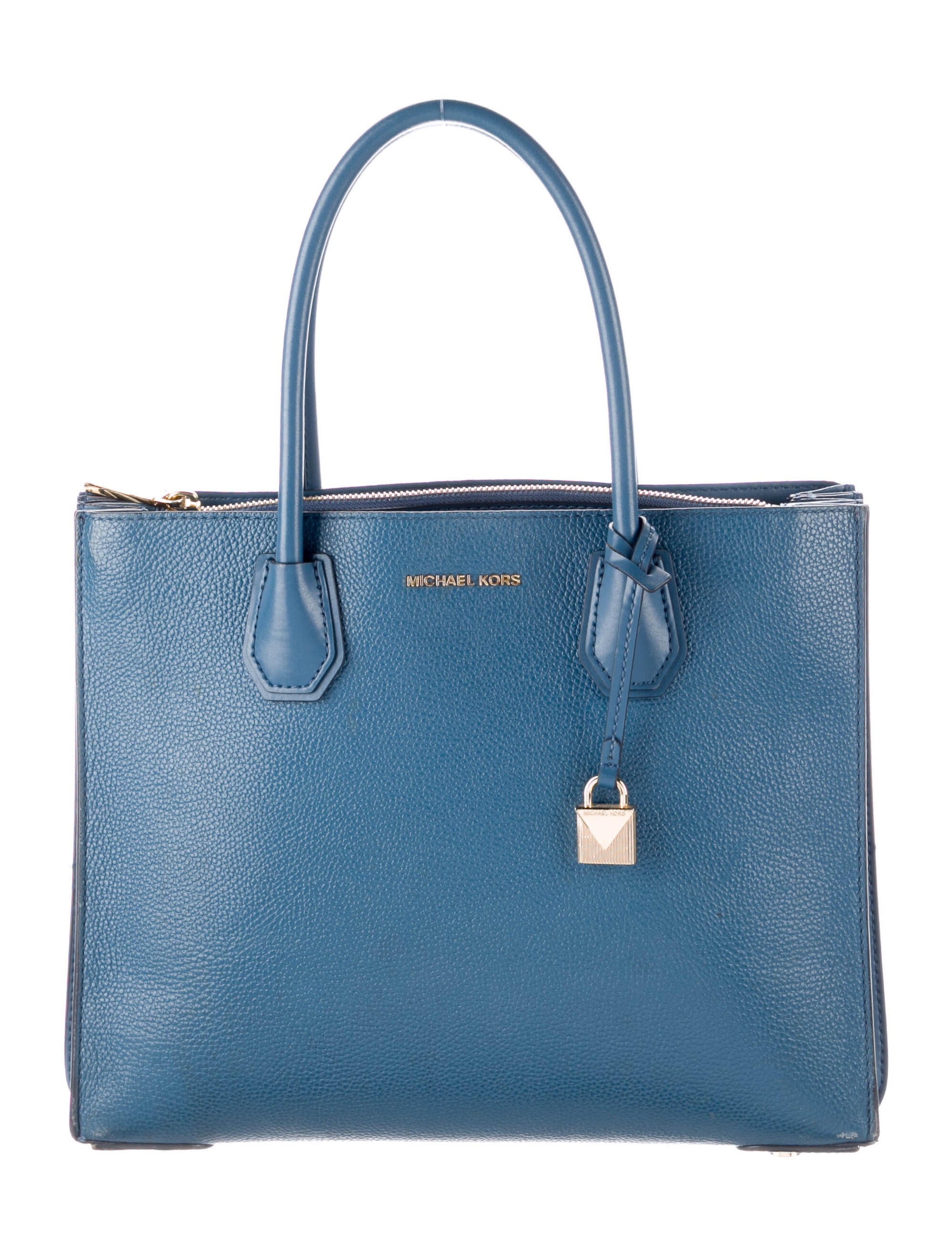 Michael Kors Textured Leather Tote Bag - Blue Totes, Handbags ...