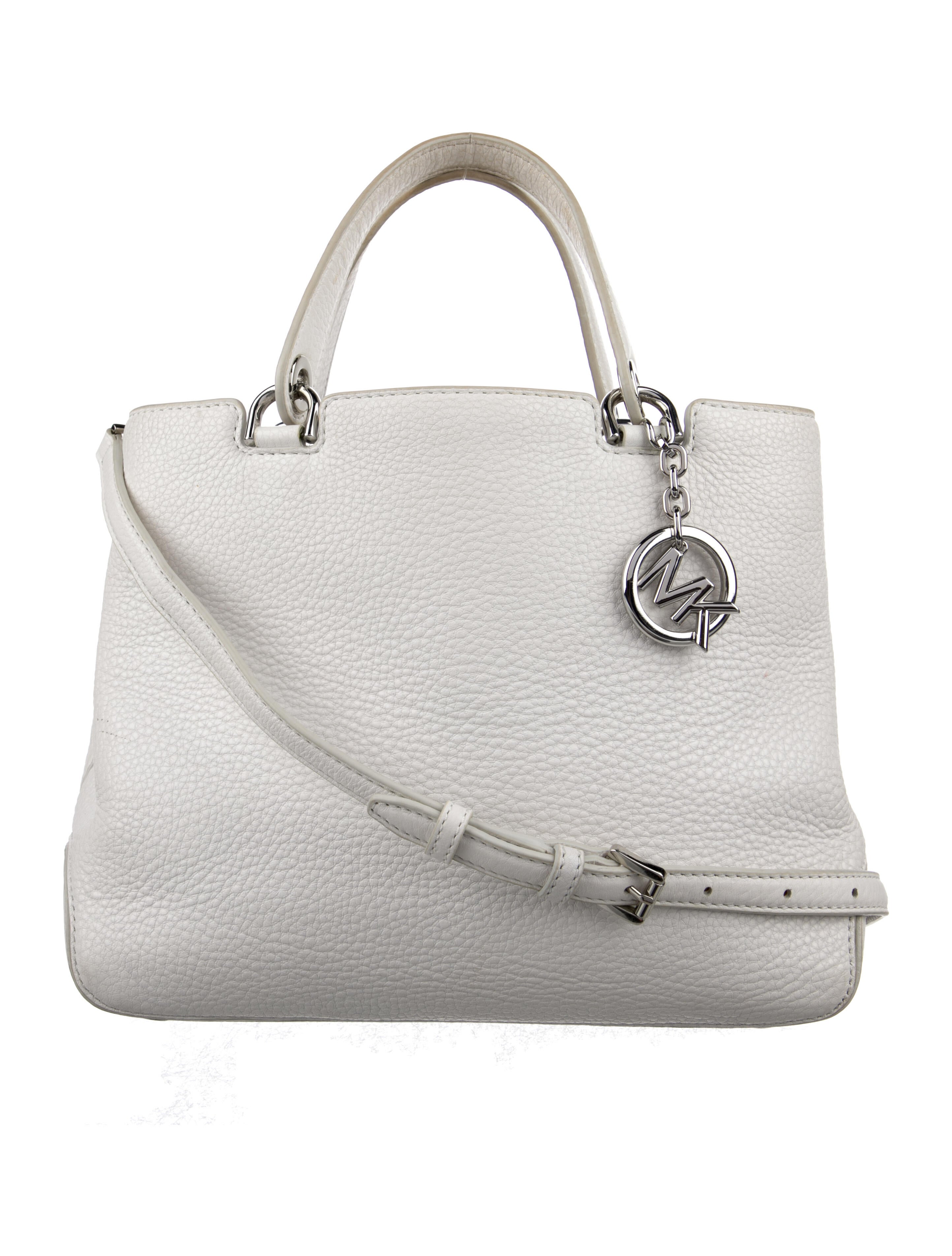 Michael Kors Pebbled Leather Tote - White Totes, Handbags - MIC205751 ...