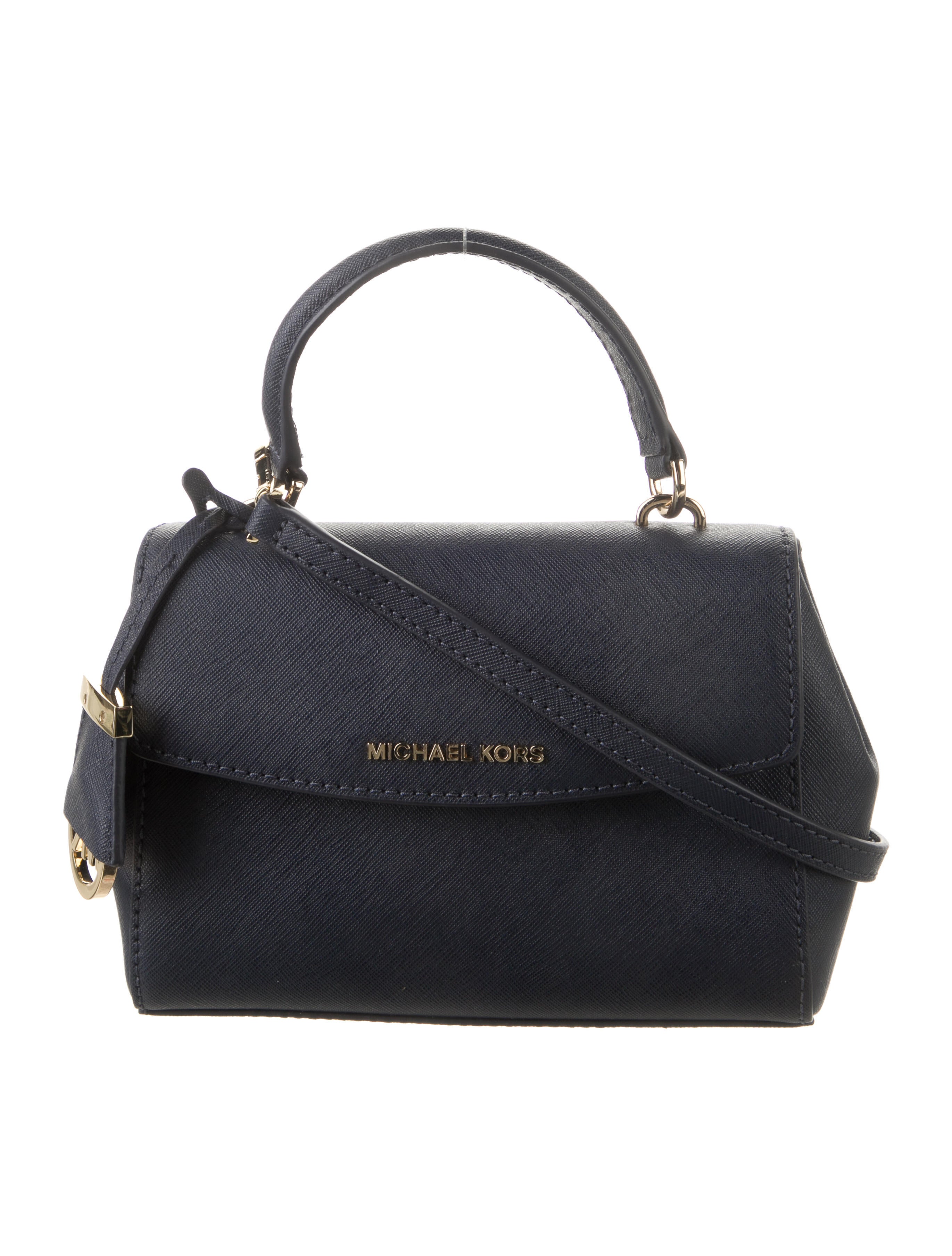 Michael Kors Saffiano Leather Mini Bag - Blue Mini Bags, Handbags ...
