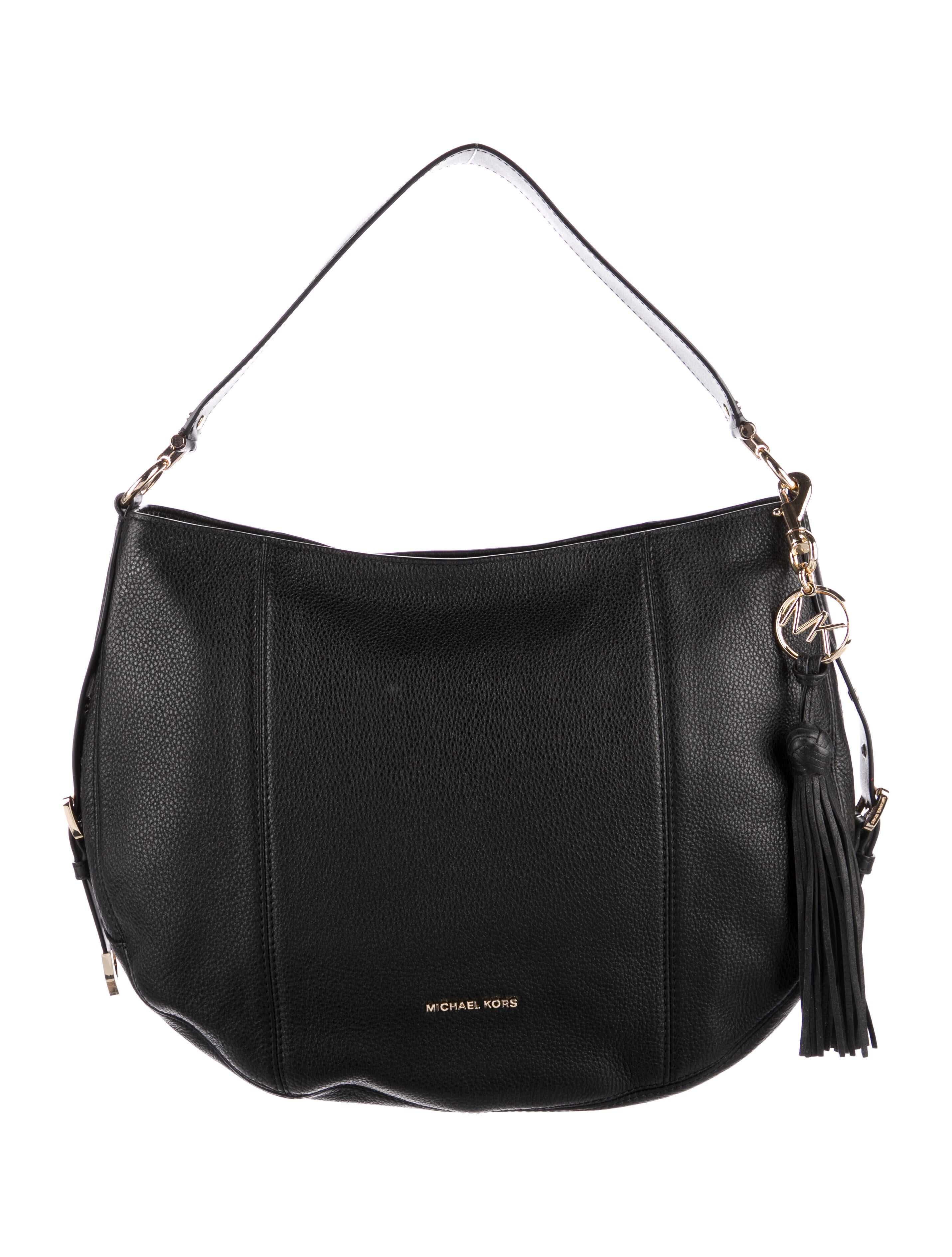 Michael Kors Pebbled Leather Hobo Bag - Black Hobos, Handbags ...
