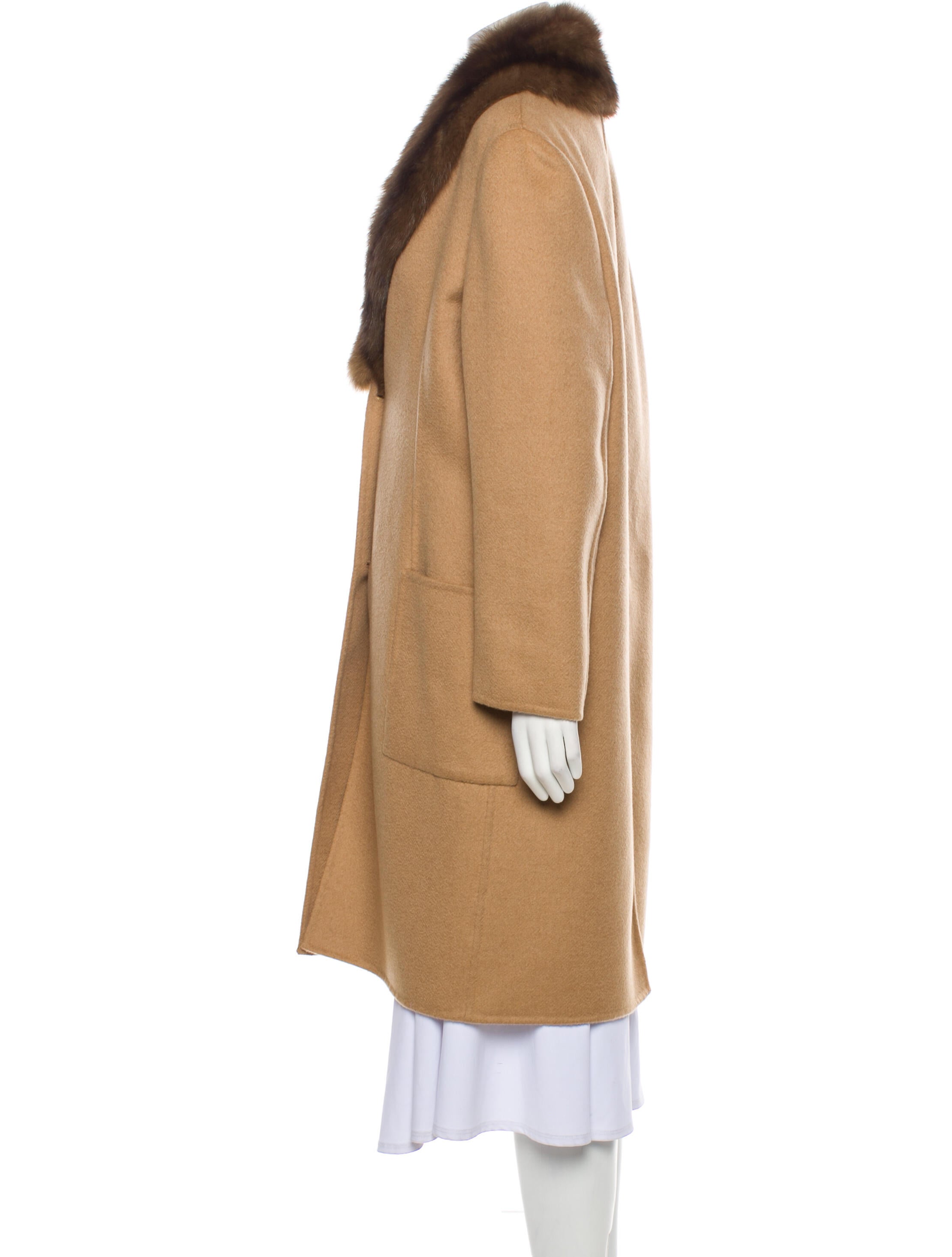 Michael Kors Camel Hair Fur Coat - Neutrals Coats, Clothing - MIC210980 ...