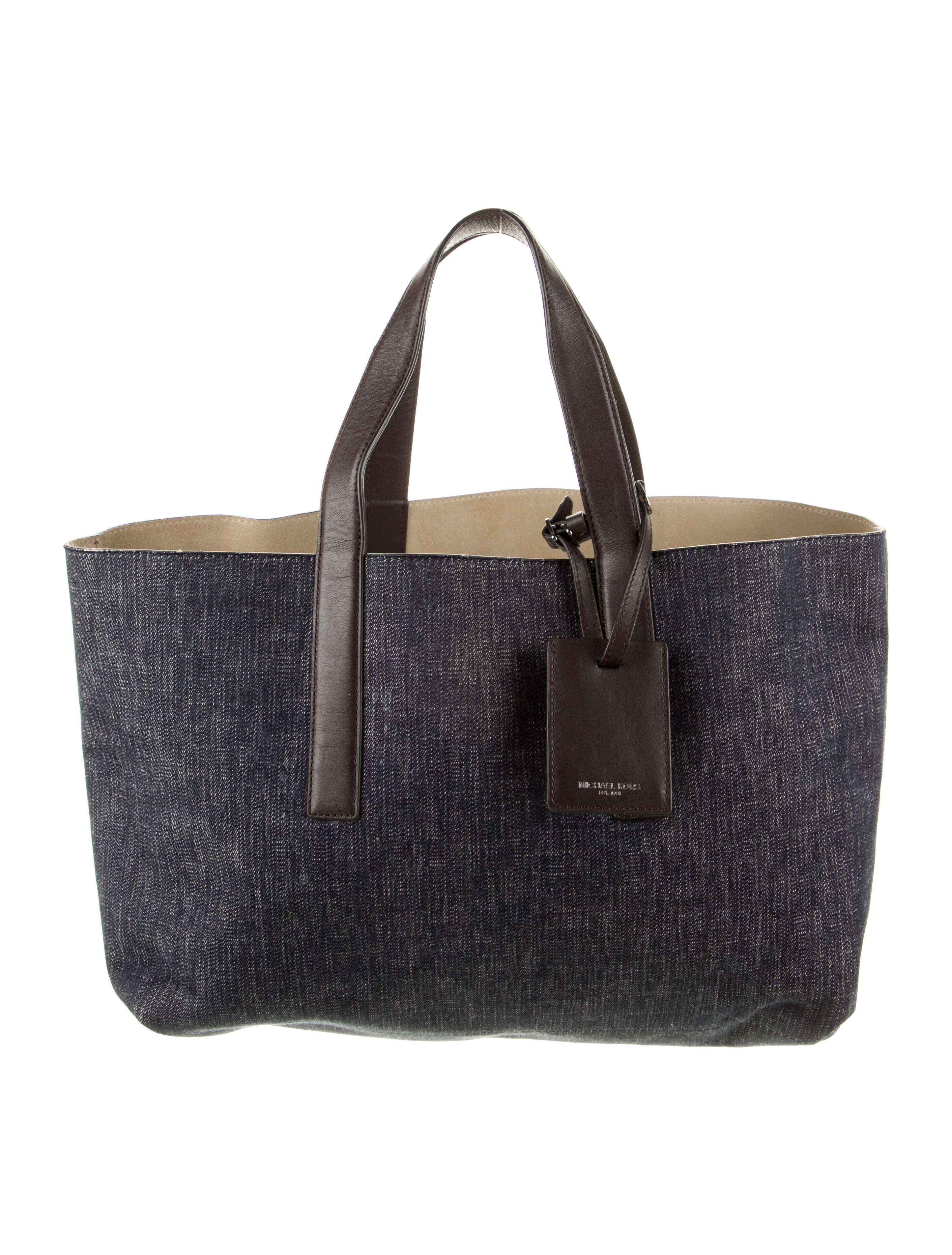 Michael Kors Leather Trim Tote Bag - Blue Totes, Handbags - MIC213720 ...