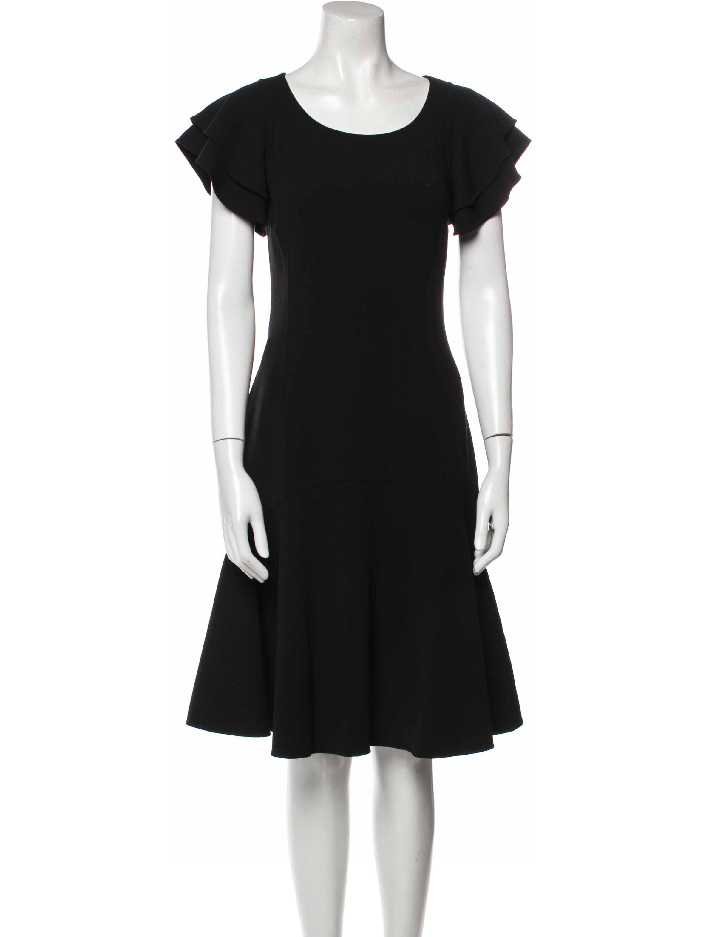 Michael Kors Scoop Neck Knee-Length Dress - Black Dresses, Clothing ...