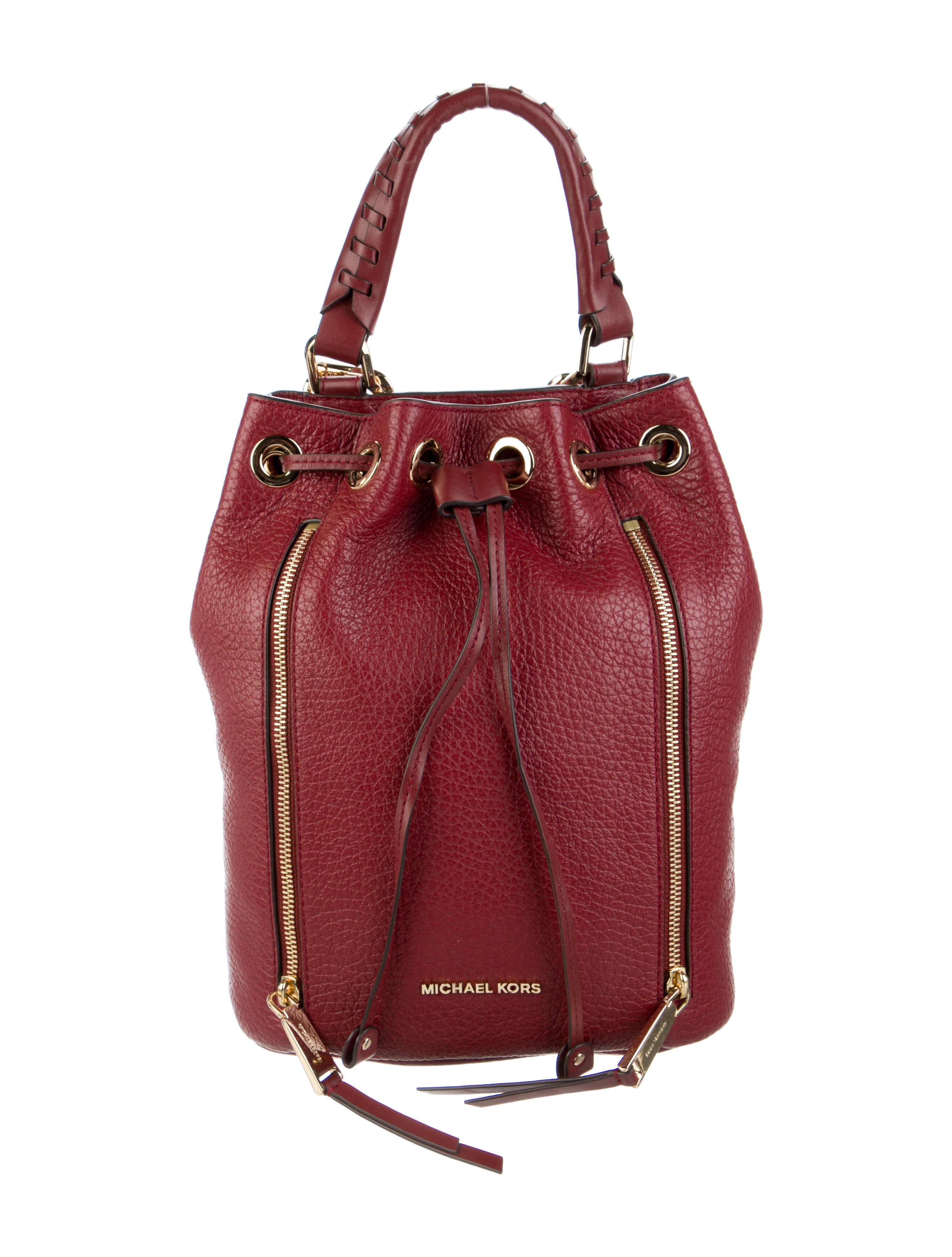 Michael Kors Leather Backpack Bag - Red Backpacks, Handbags - MIC218162 ...