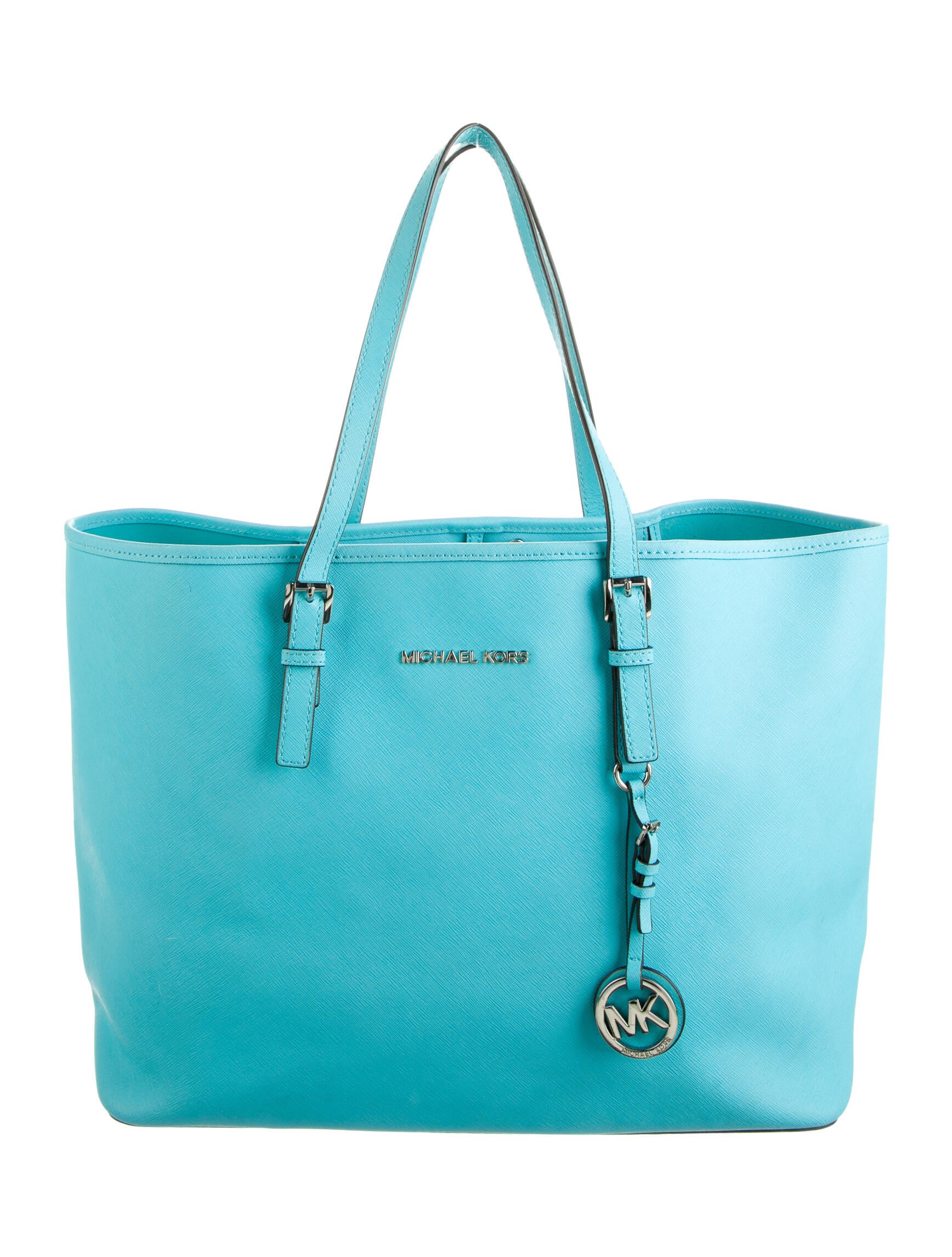 Michael Kors Saffiano Leather Tote - Blue Totes, Handbags - MIC223259 ...