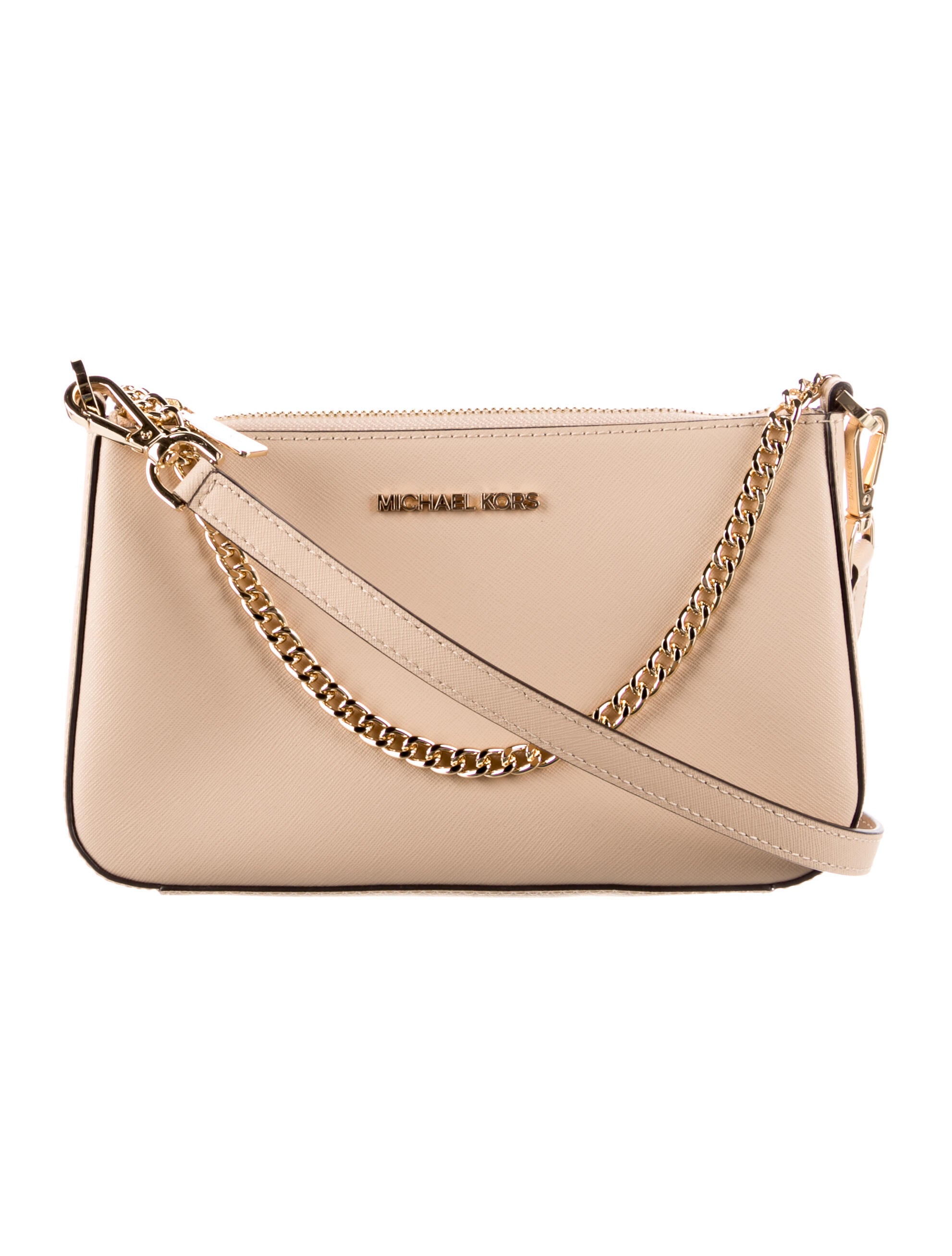 Michael Kors Leather Crossbody Bag - Neutrals Crossbody Bags, Handbags ...