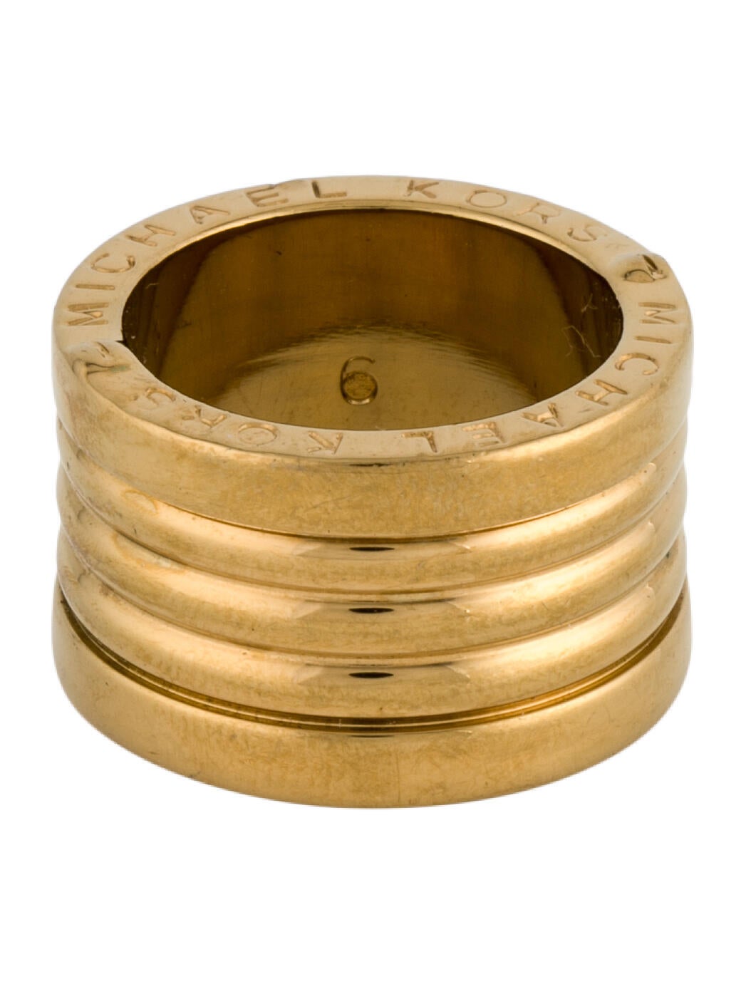 Michael Kors Barrel Band Ring - Gold-Tone Metal Band, Rings - MIC225367 ...