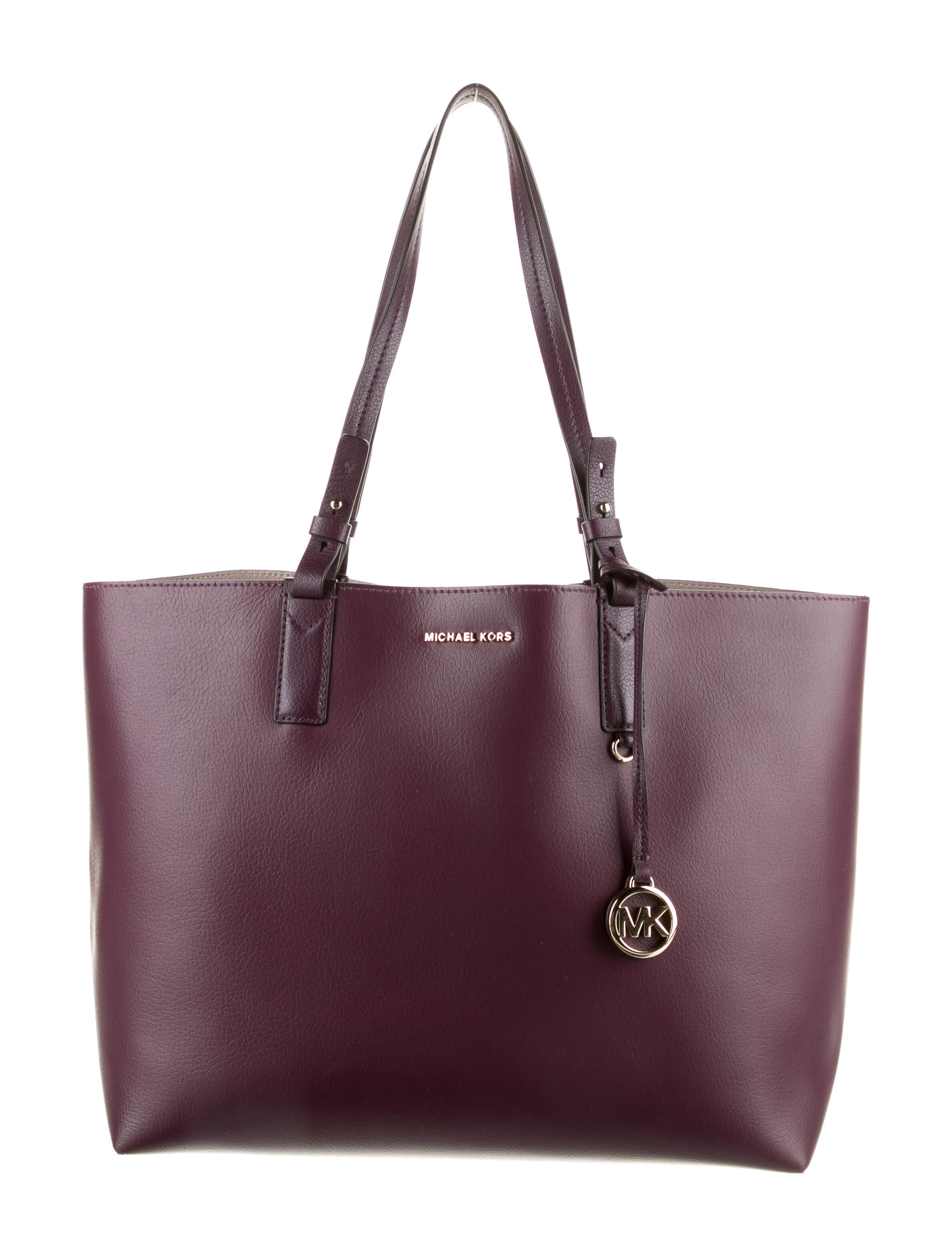 Michael Kors Leather Tote Bag - Purple Totes, Handbags - MIC225688 ...