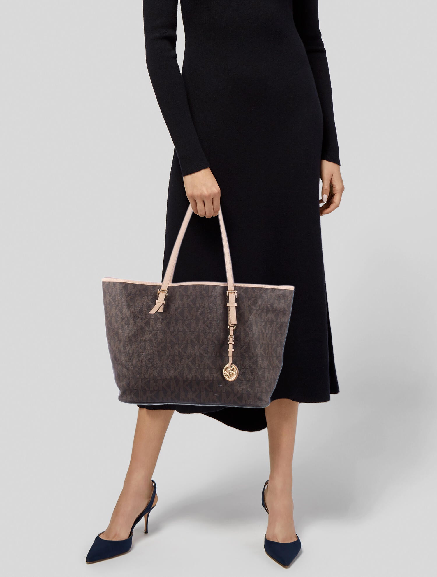 Michael Kors Printed Coated Canvas Tote Bag - Brown Totes, Handbags ...