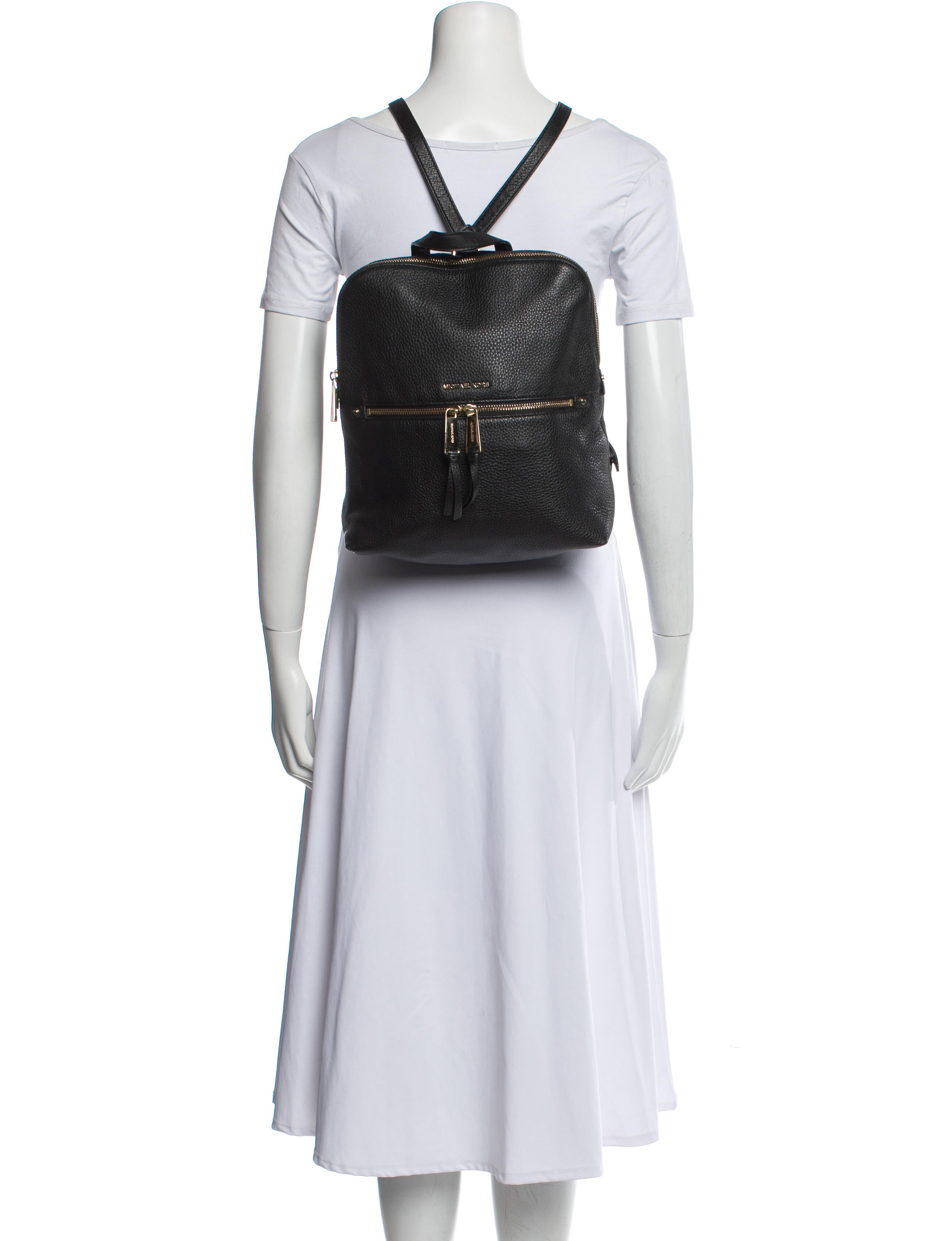 Michael Kors Leather Backpack - Black Backpacks, Handbags - MIC227096 ...