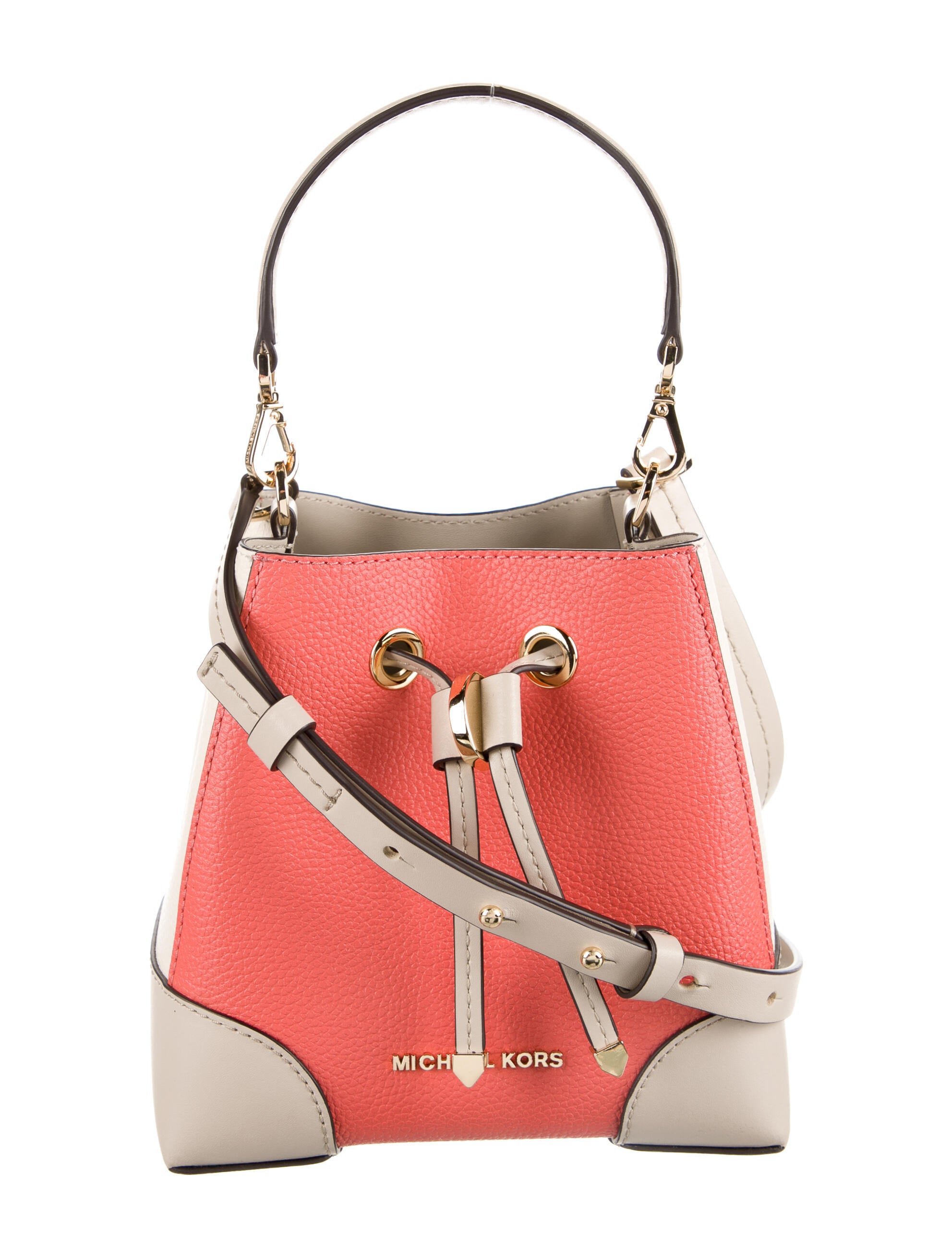 Michael Kors Leather Bucket Bag - Pink Bucket Bags, Handbags ...