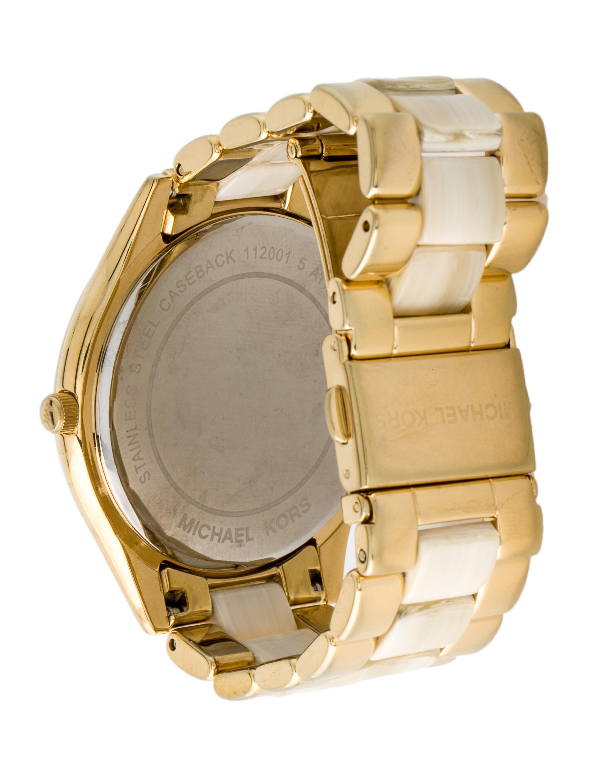 Michael Kors Oversized Slim Runway Gold-Tone Acetate Watch - MK-4541 ...