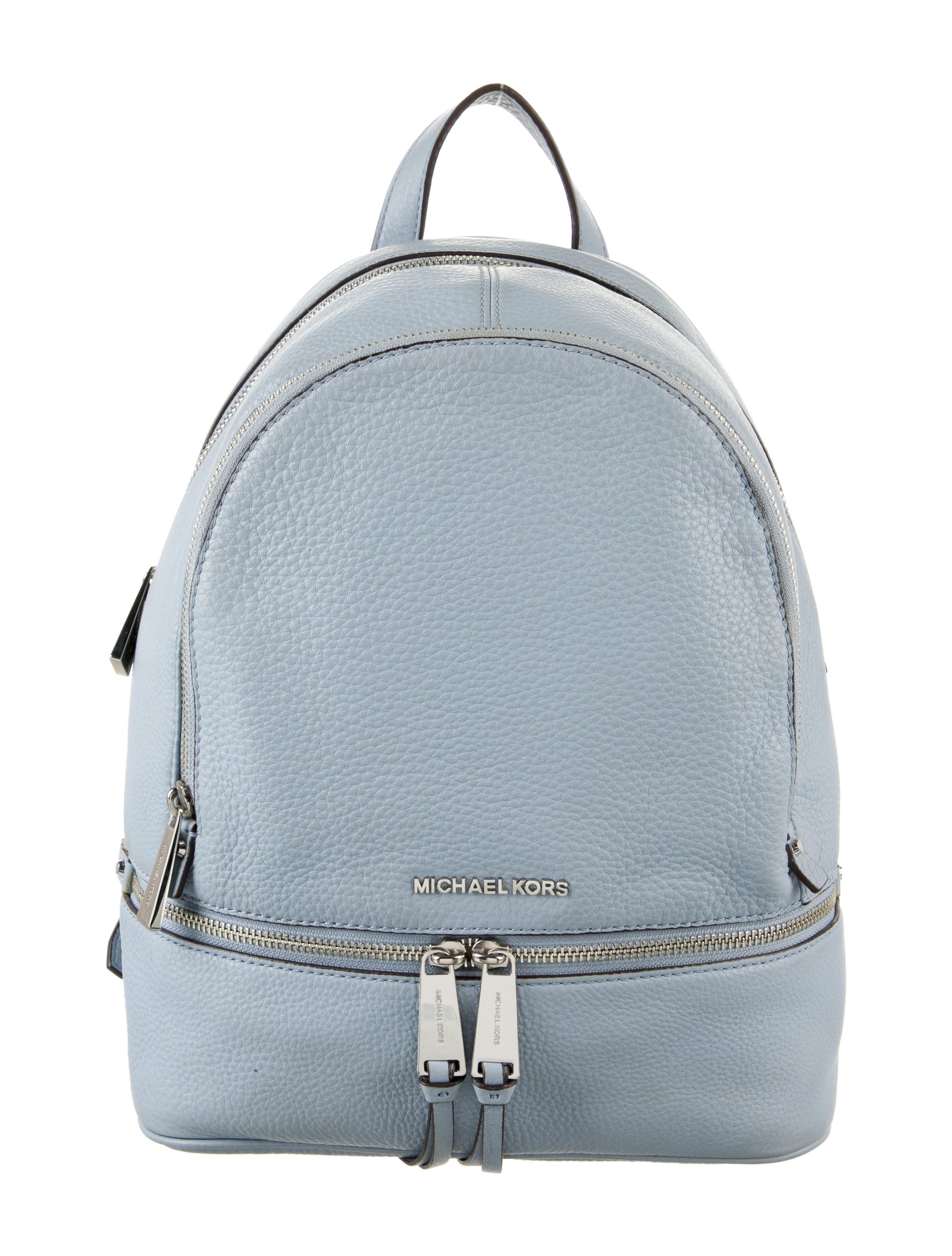 Michael Michael Kors Grained Leather Backpack - Blue Backpacks ...
