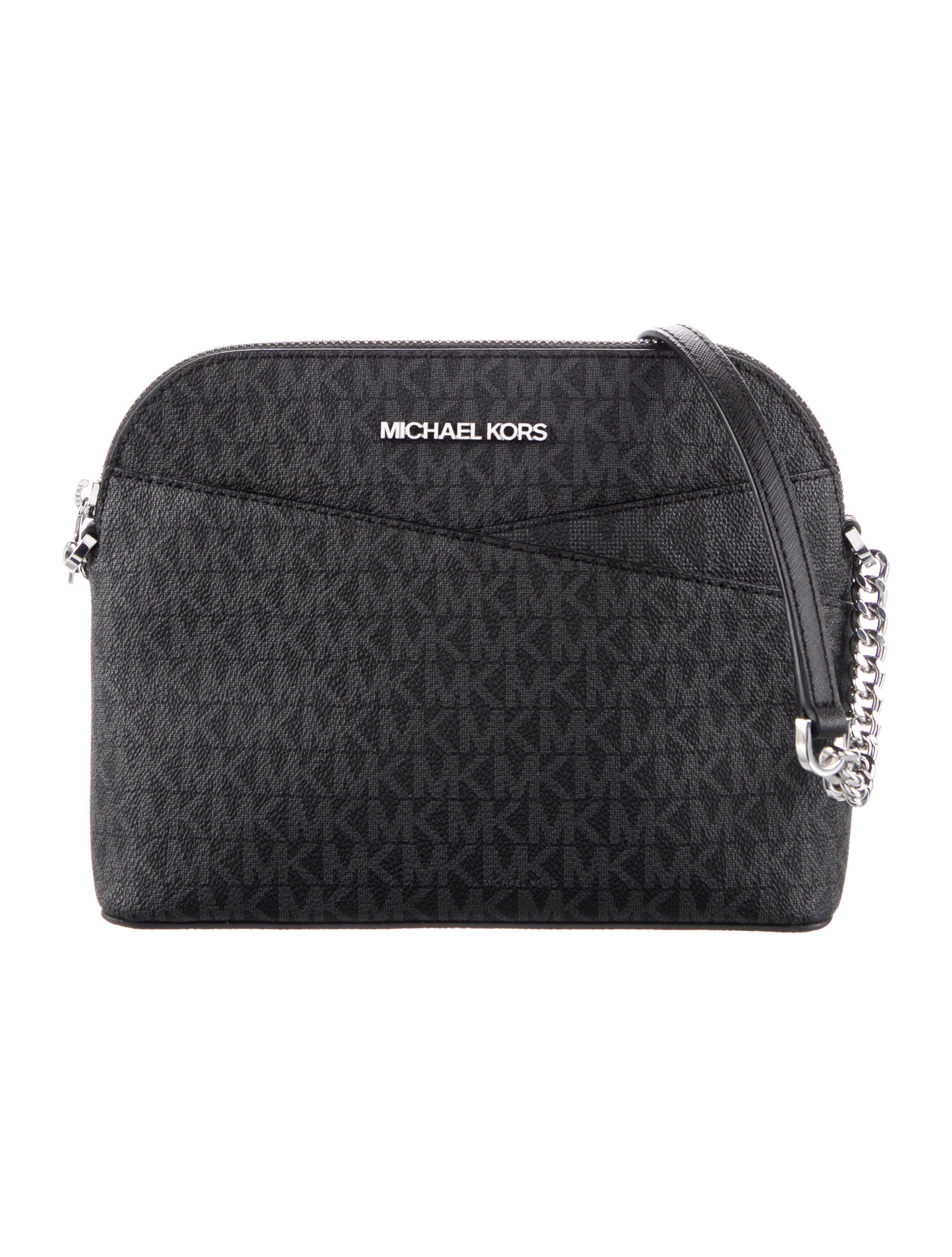 Michael Michael Kors Logo Leather Crossbody Bag - Black Crossbody Bags ...