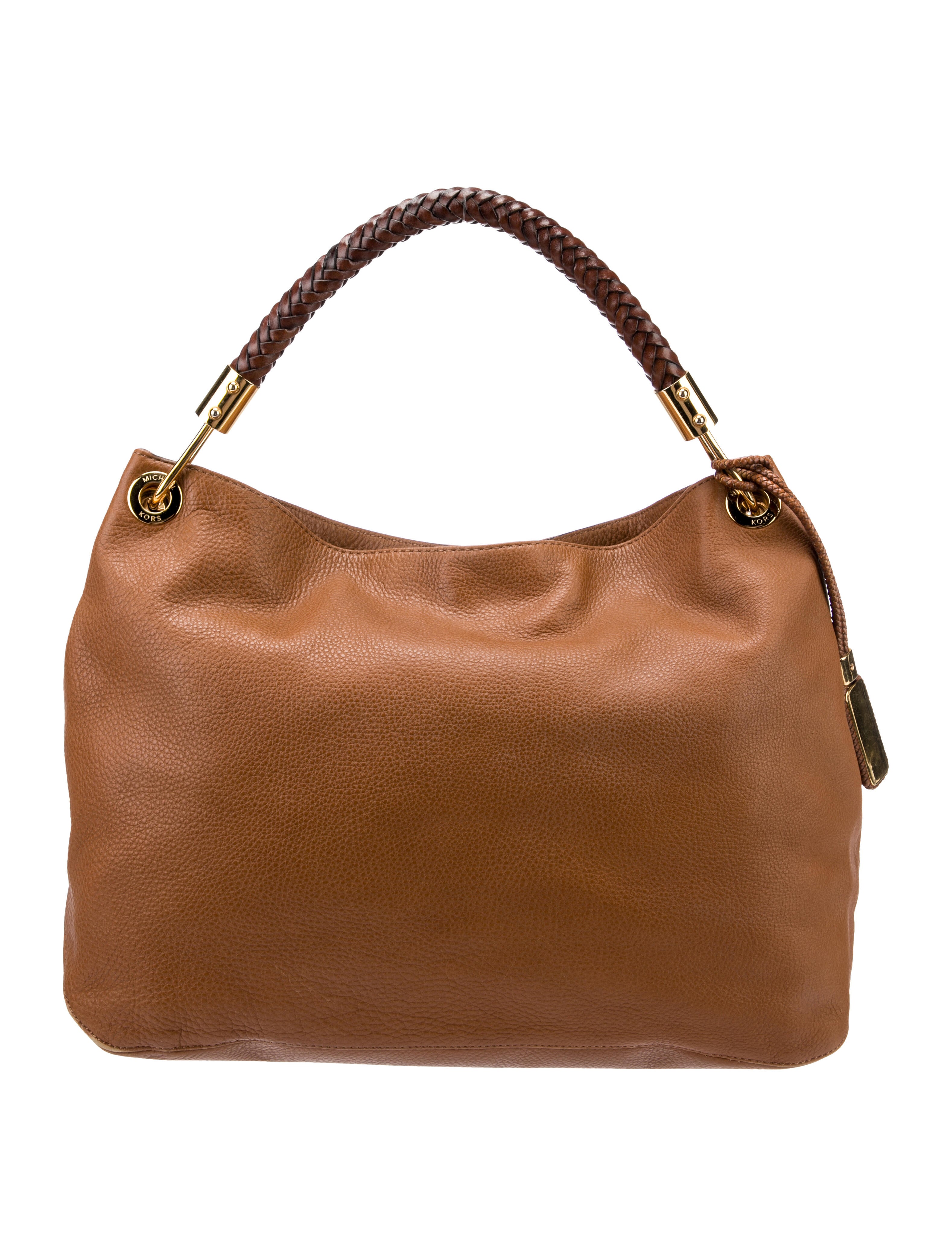 Michael Kors Pebbled Leather Hobo Bag - Brown Hobos, Handbags ...