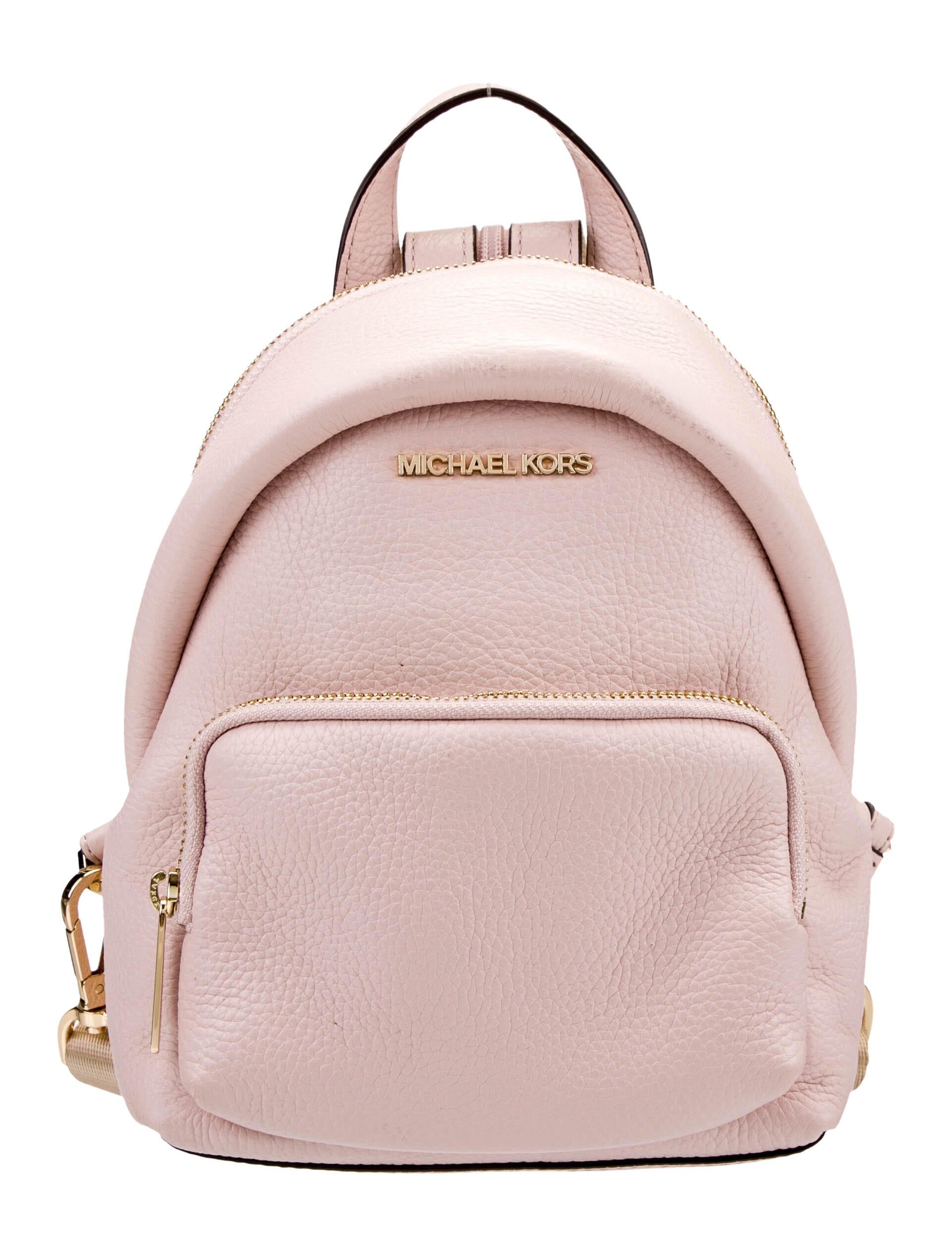 Michael Michael Kors Solid Leather Backpack - Pink Backpacks, Handbags ...