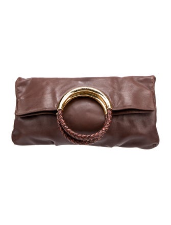 Michael Kors Leather Braided Handle Bag - Brown Handle Bags, Handbags ...