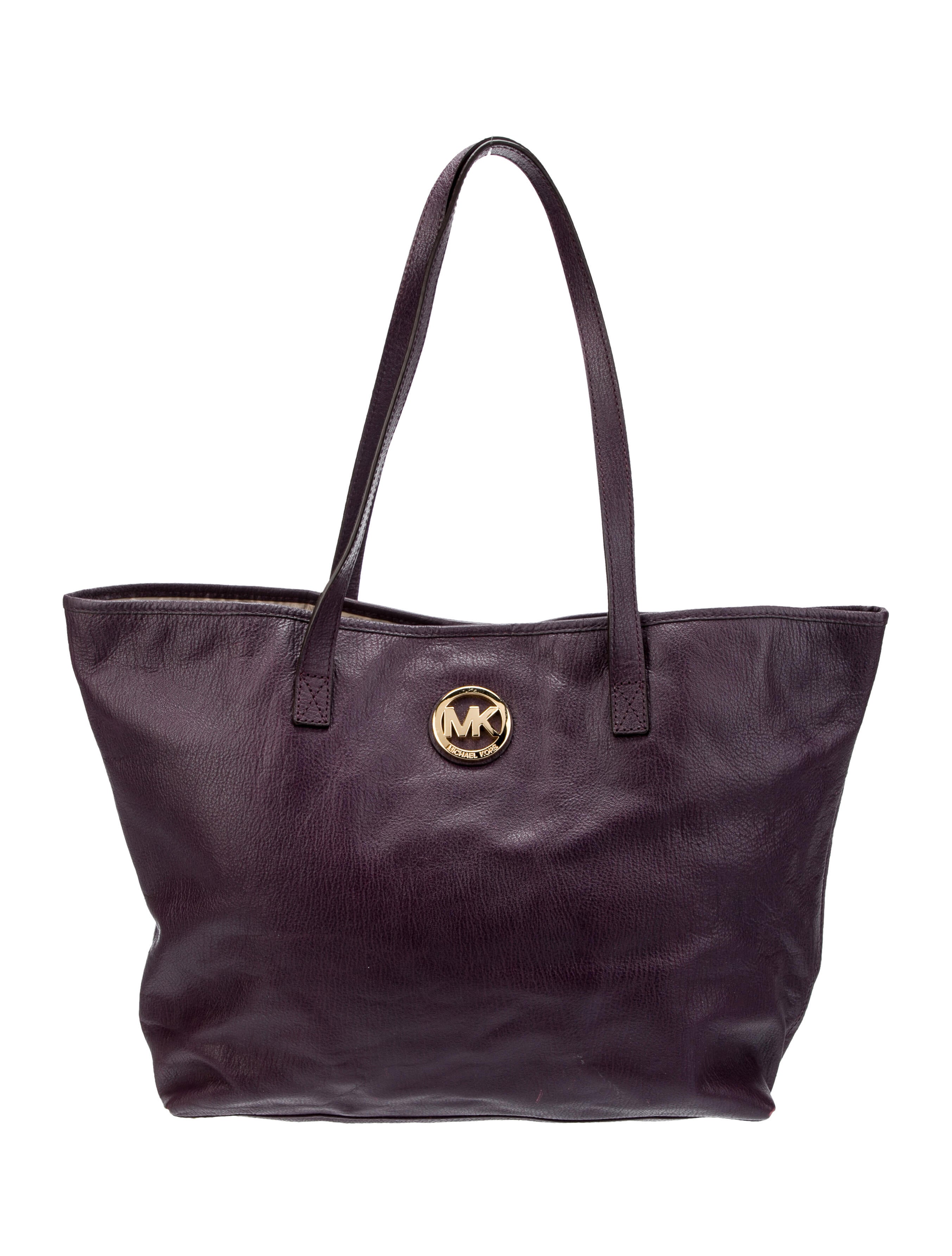 Michael Kors Pebbled Leather Tote - Purple Totes, Handbags - MIC241374 ...