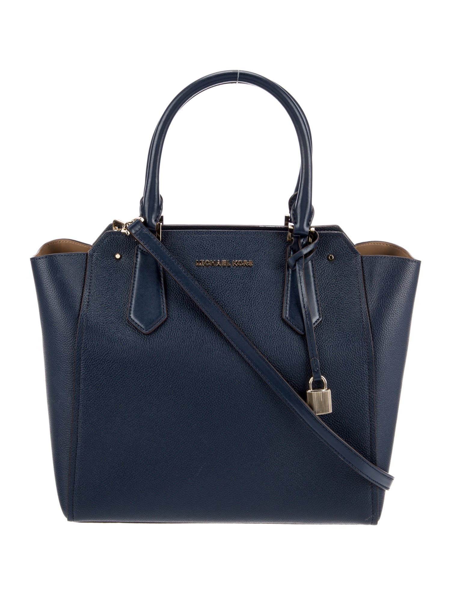Michael Kors Blue Leather Handle Bag - Blue Handle Bags, Handbags ...