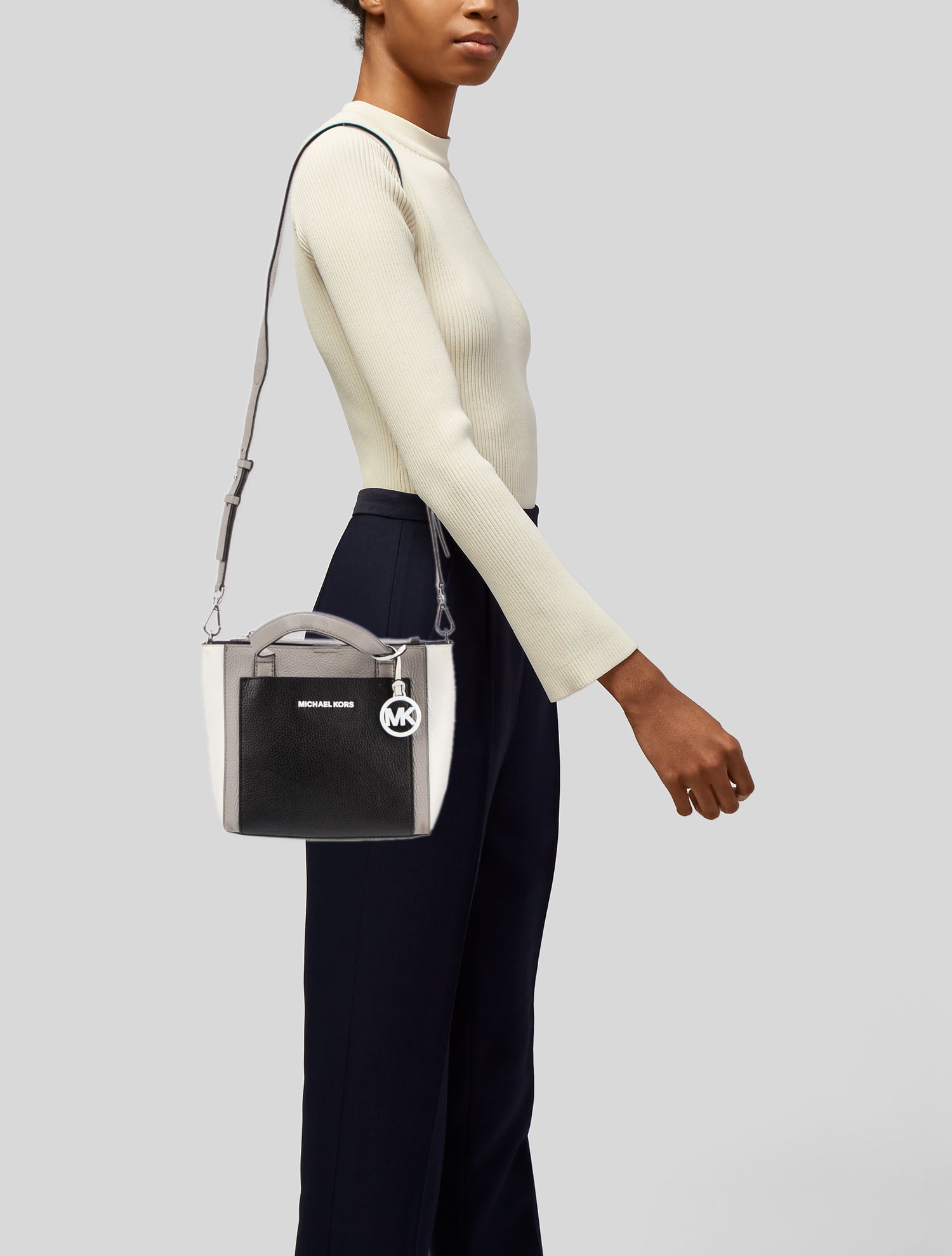 Kieselstein-Cord Leather Handle Bag - Black Handle Bags, Handbags ...