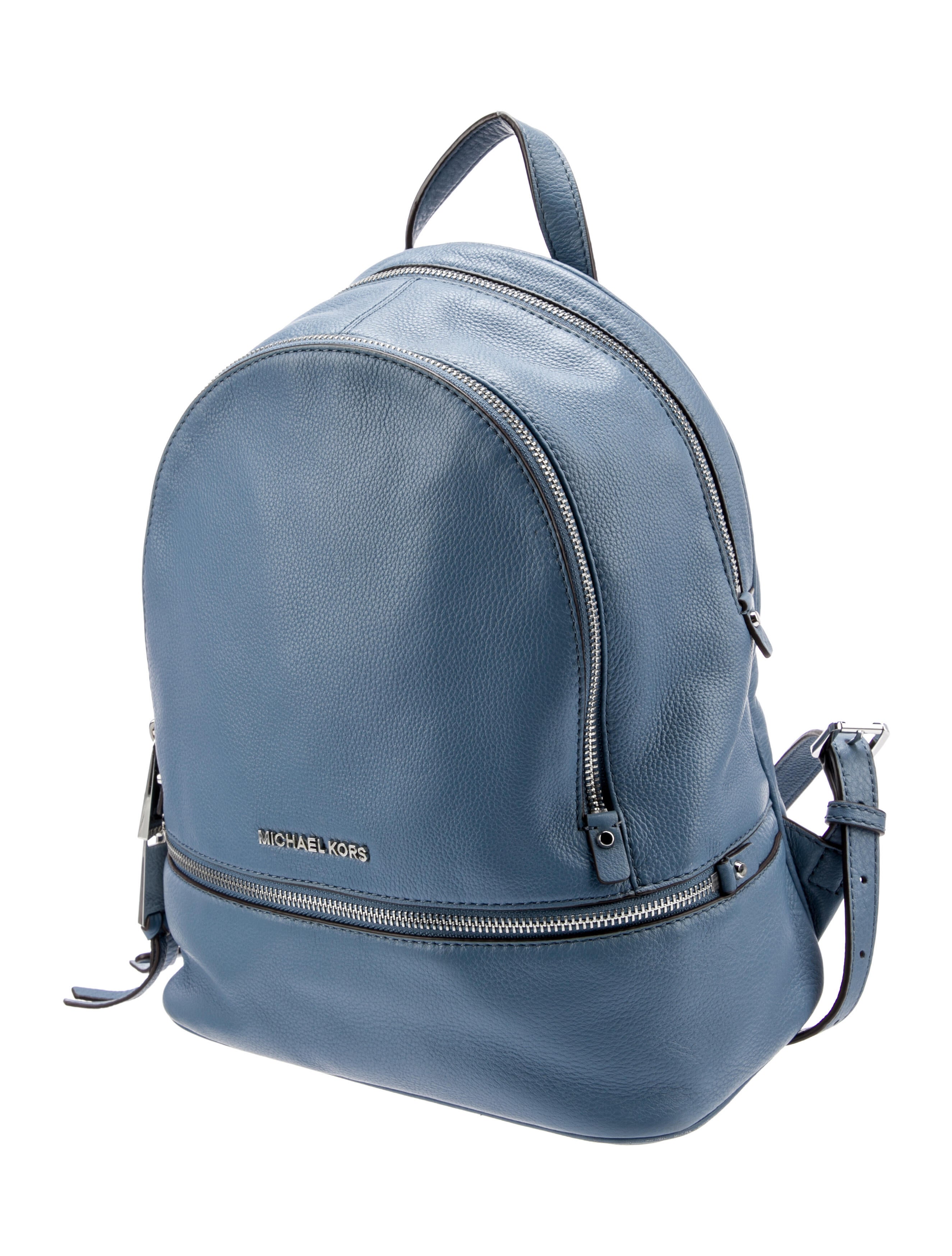 Michael Kors Solid Studded Leather Backpack - Purple Backpacks ...