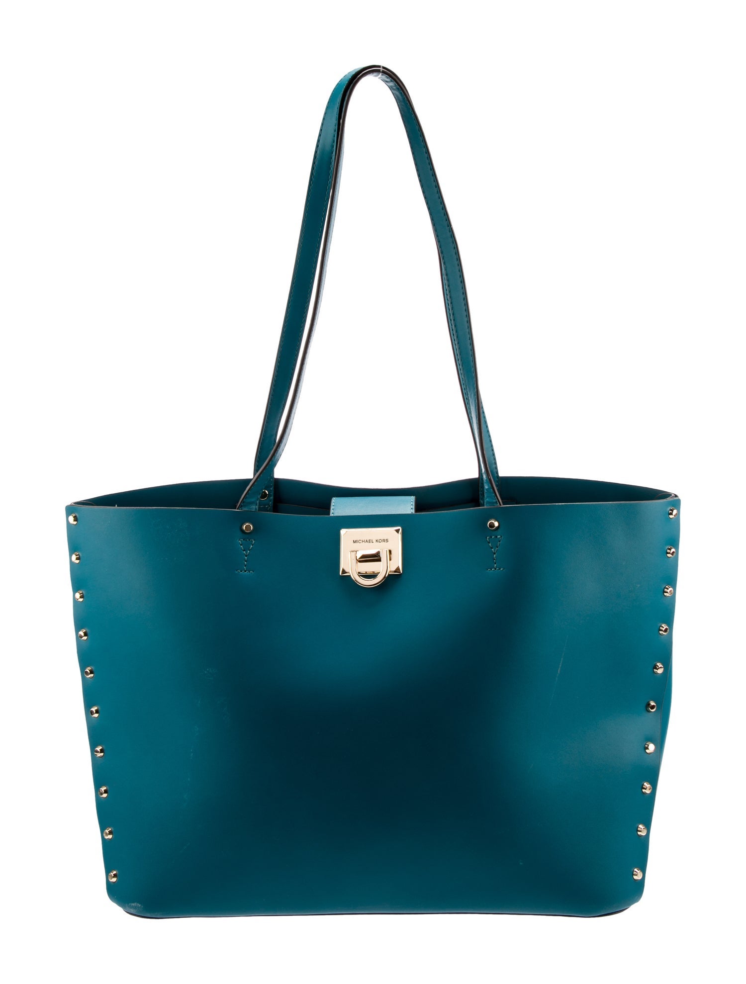 Michael Kors leather Studded Totes Bag - Blue Totes, Handbags ...