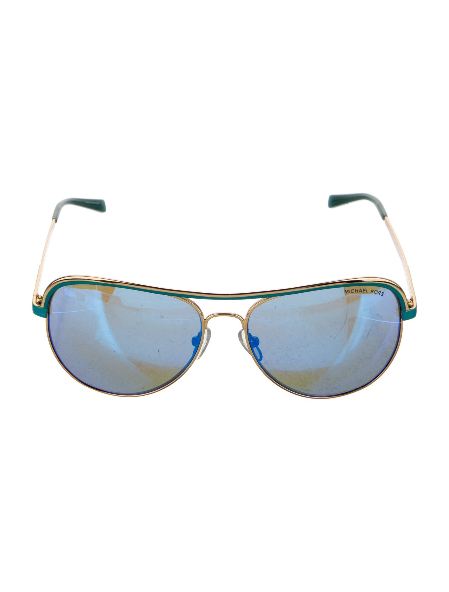 Michael Kors Aviator Mirrored Sunglasses - Blue Sunglasses, Accessories ...