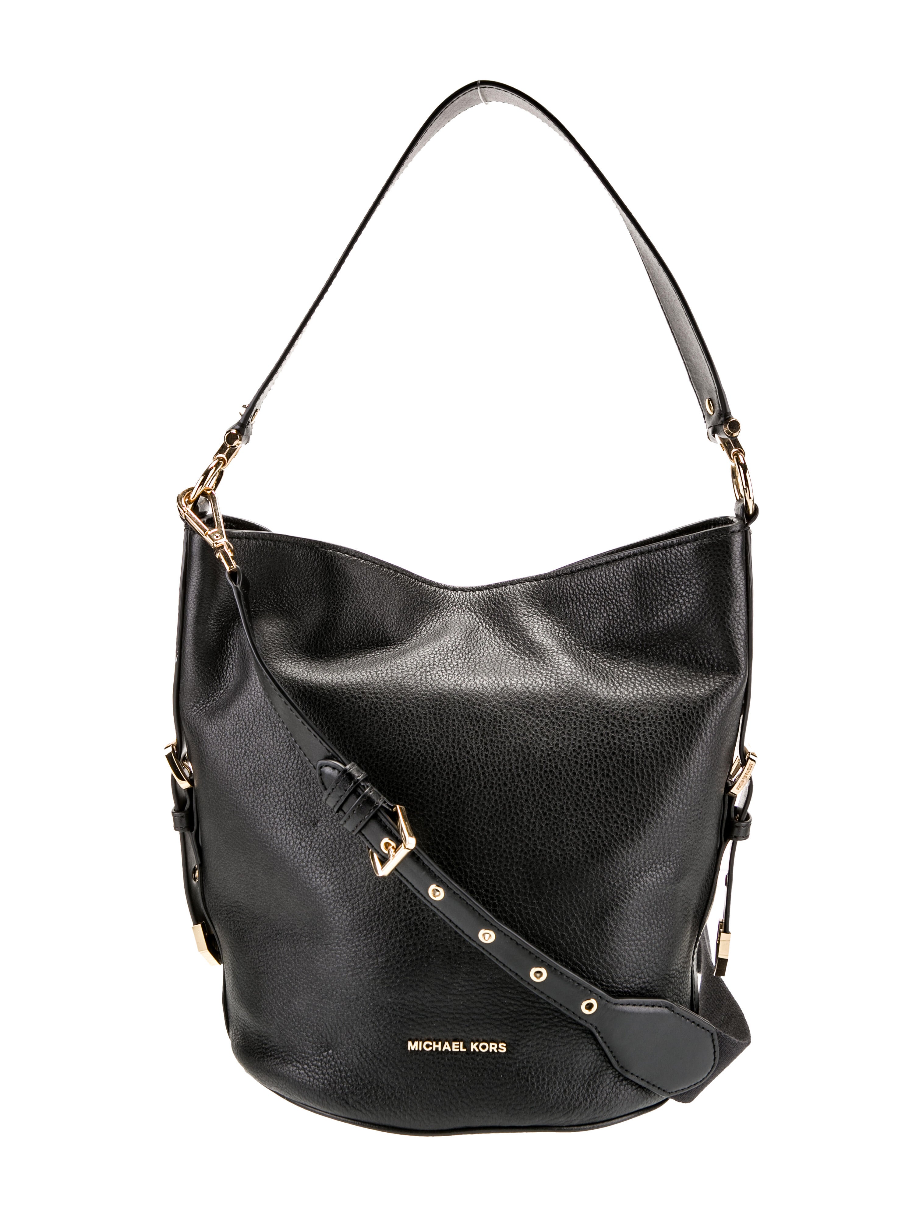 Michael Kors Leather Bucket Bag - Black Bucket Bags, Handbags ...