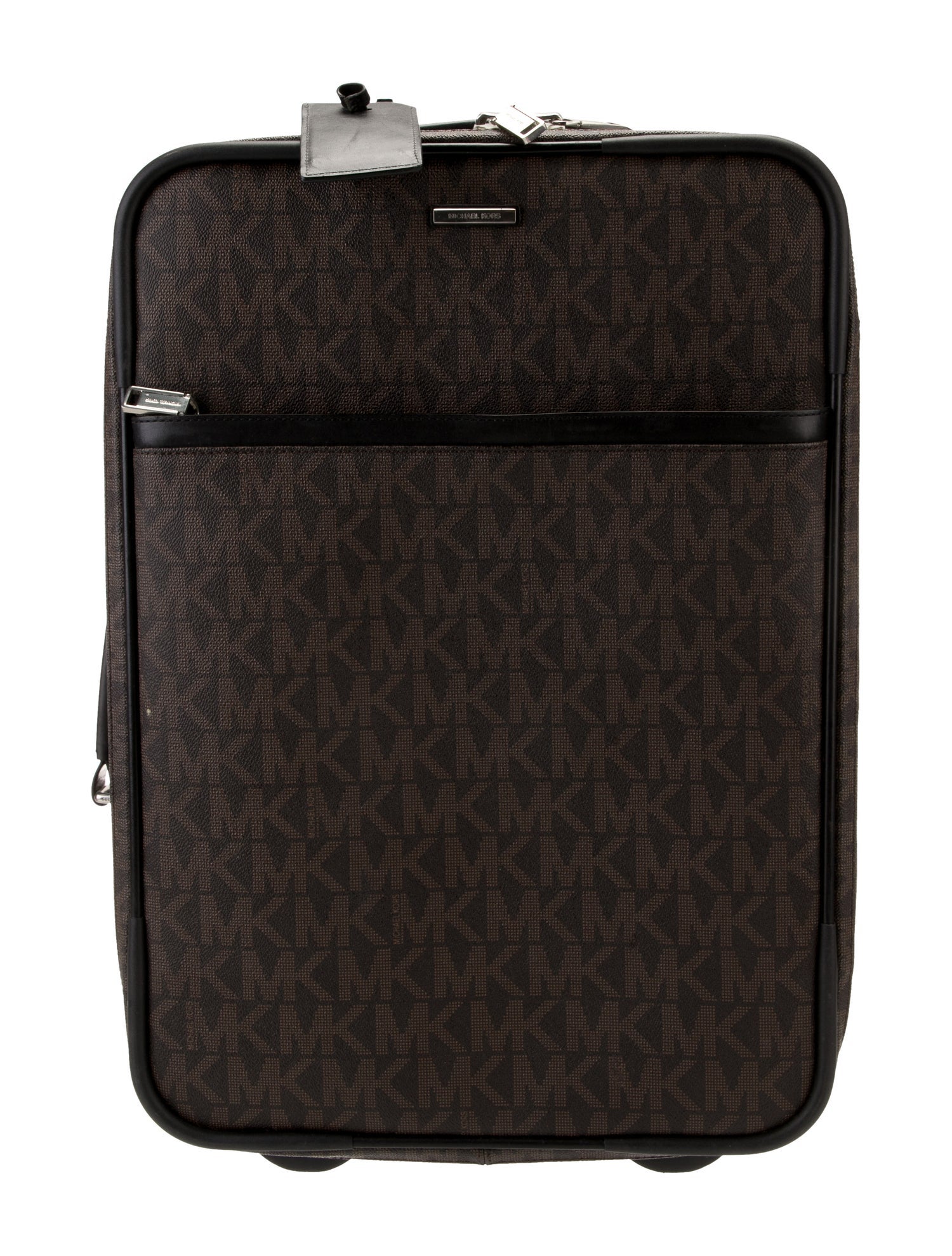 Michael Kors Monogram Coated Canvas Suitcase - Brown Luggage and Travel ...