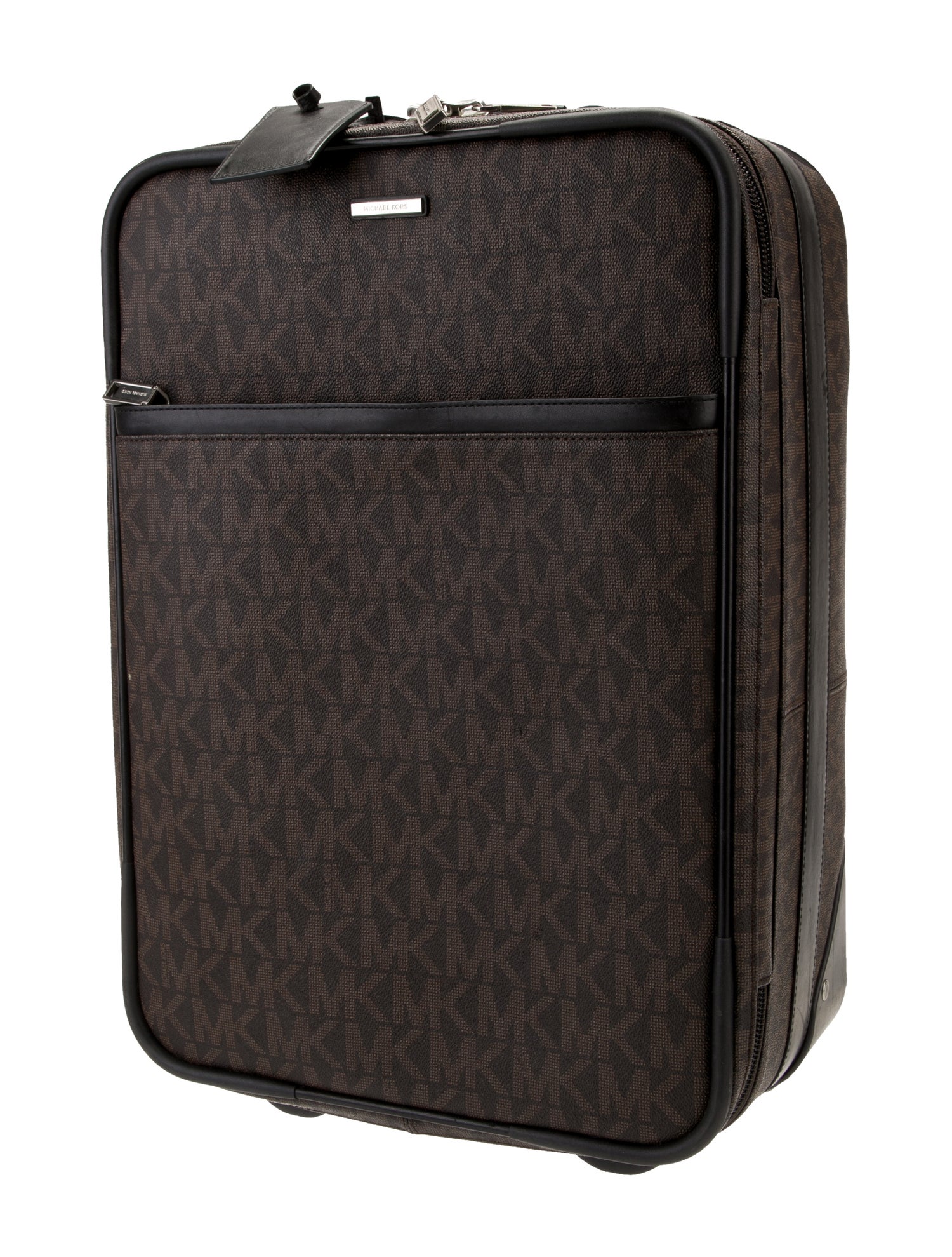 Michael Kors Monogram Coated Canvas Suitcase - Brown Luggage and Travel ...