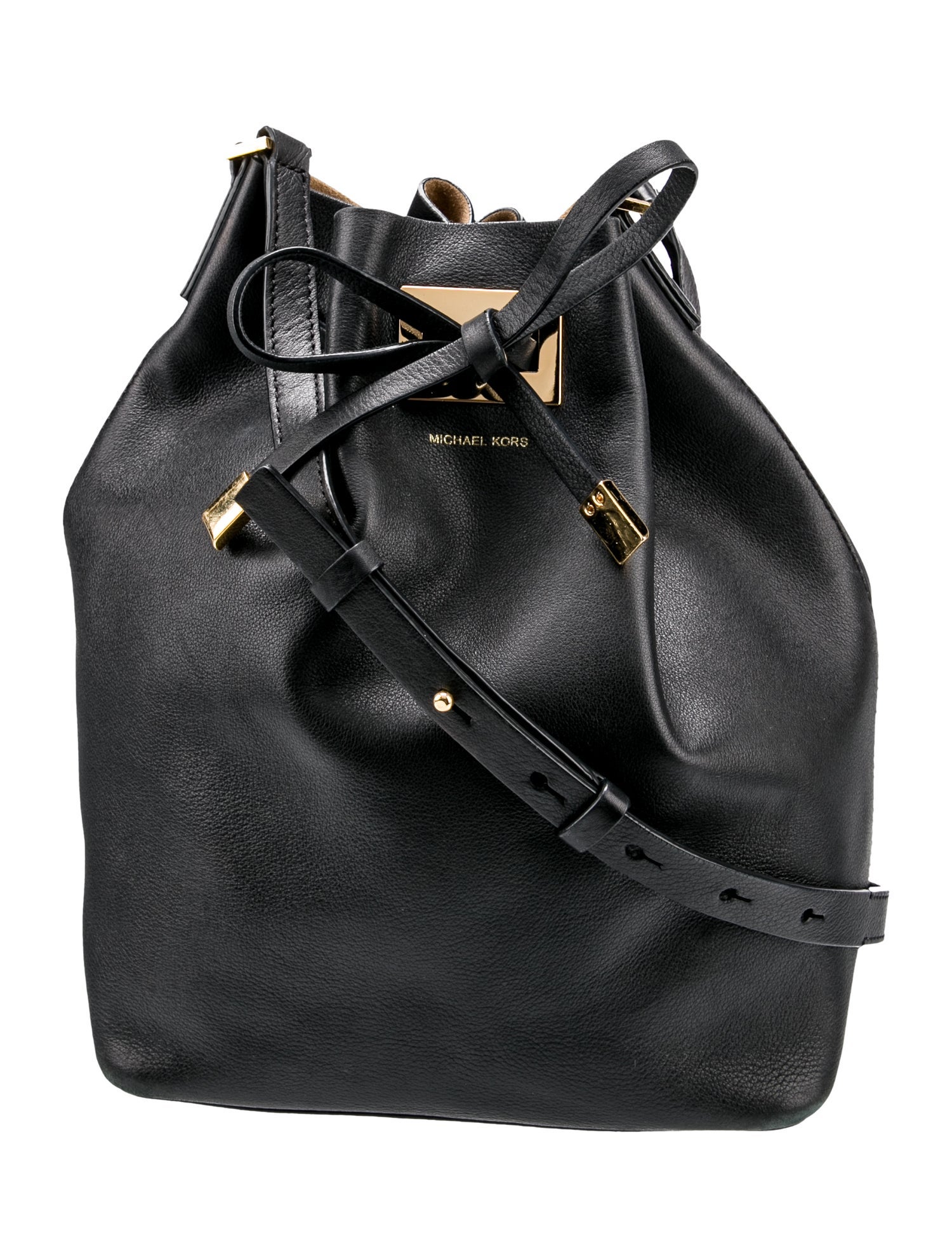 Michael Kors Leather Bucket Bag - Black Bucket Bags, Handbags ...