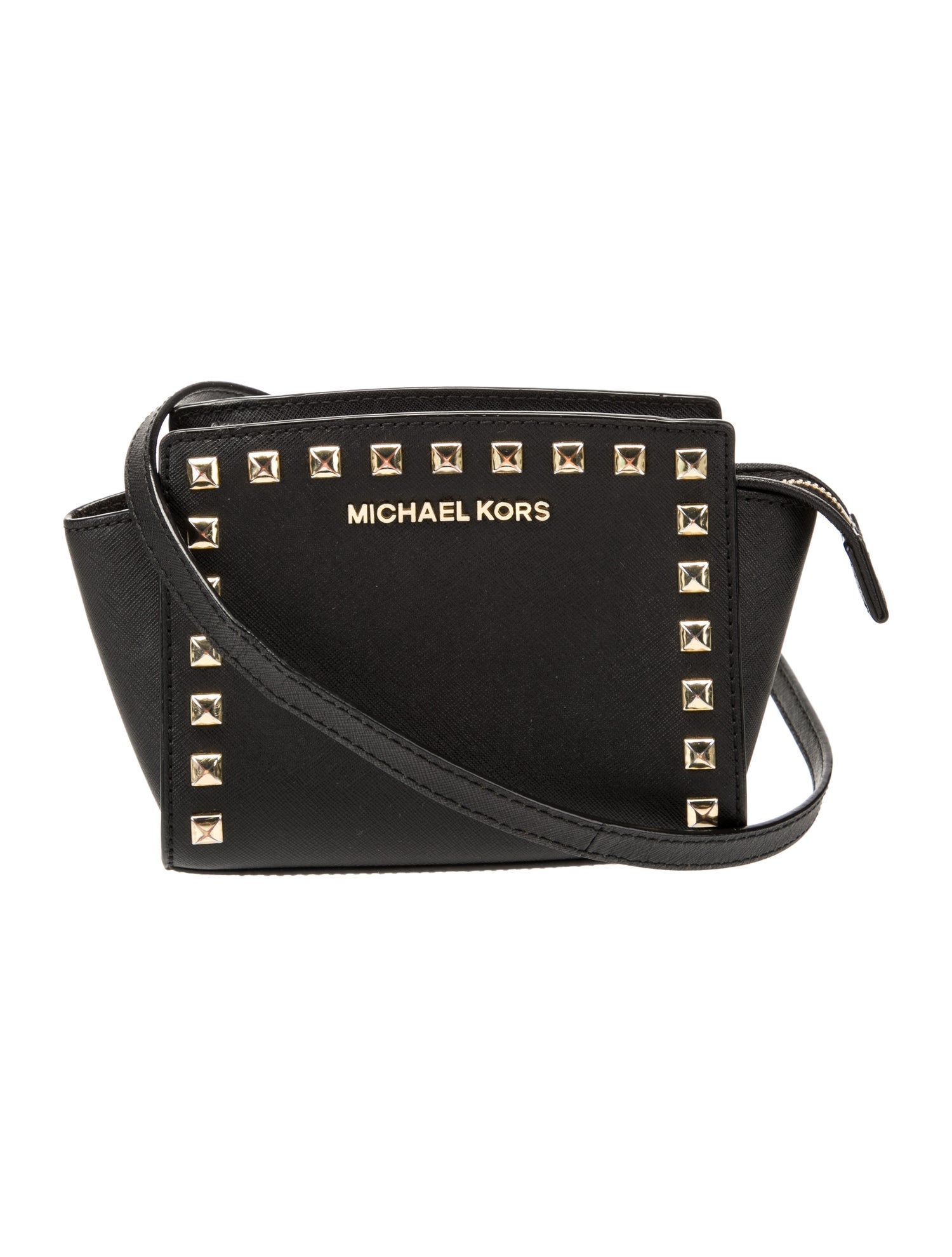 Michael Kors Saffiano Crossbody Bag - Black Crossbody Bags, Handbags ...
