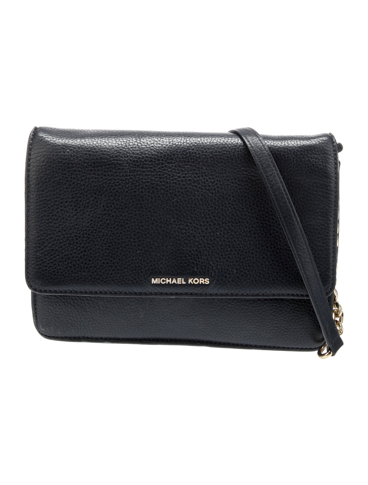 Michael Kors Leather Crossbody Bag - Blue Crossbody Bags, Handbags ...