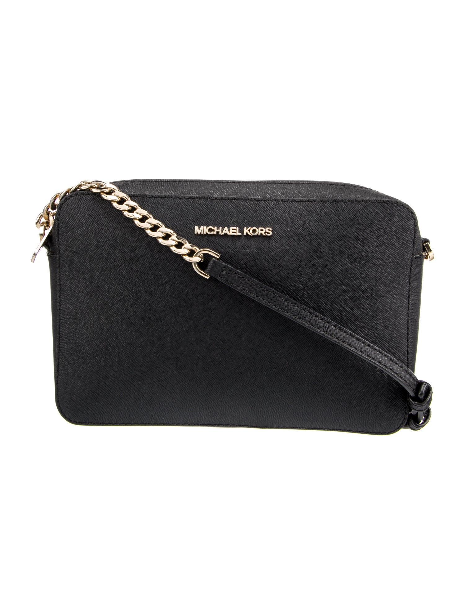 Michael Kors Leather Crossbody Bag - Black Crossbody Bags, Handbags ...