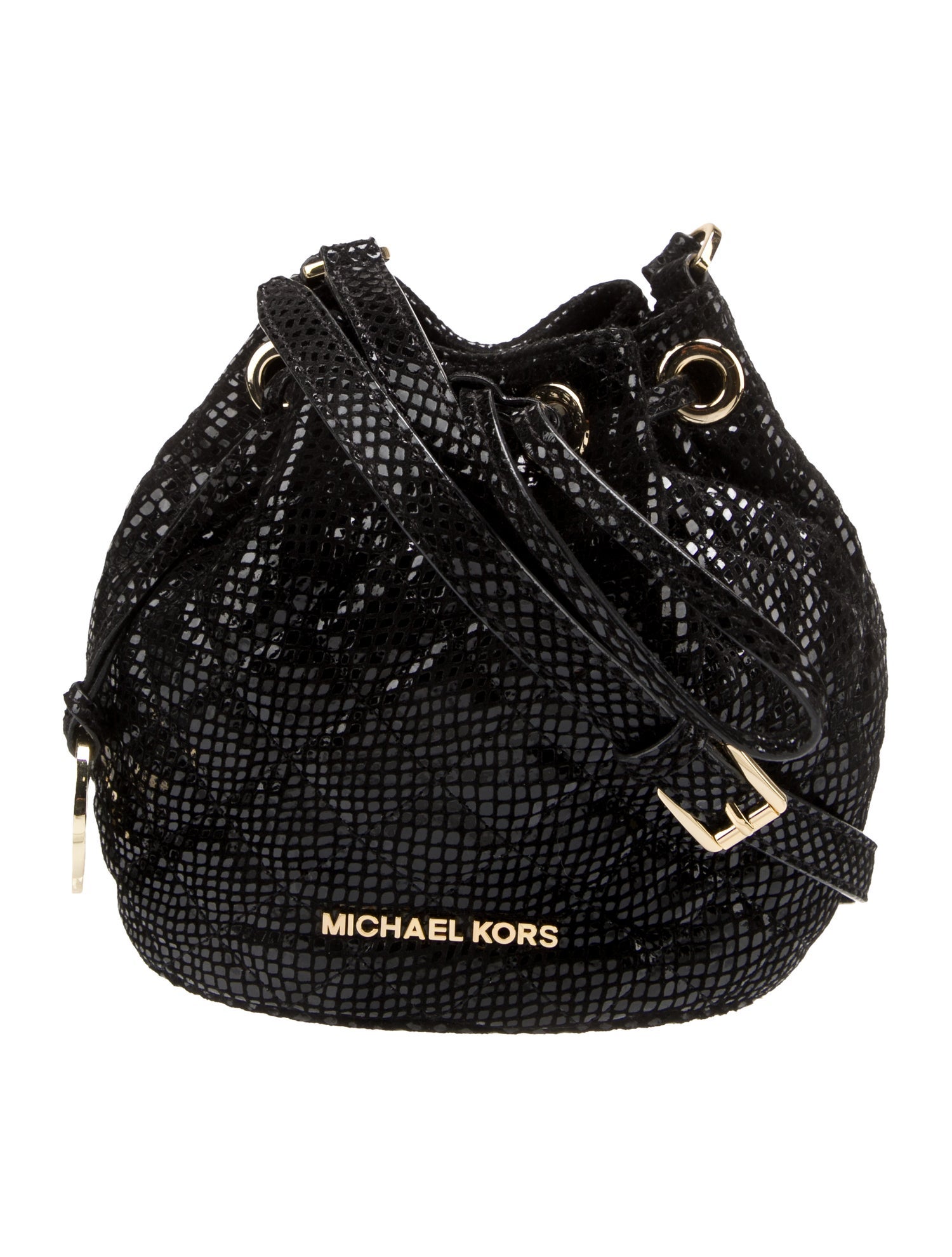 Michael Kors Suede Bucket Bag - Black Bucket Bags, Handbags - MIC260091 ...