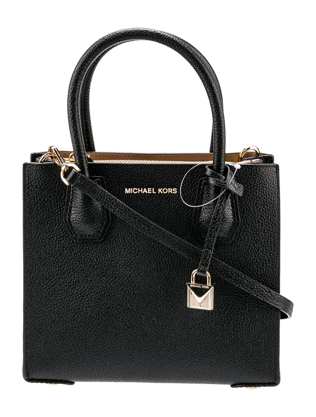 Michael Kors Leather Top Handle Bag - Black Handle Bags, Handbags ...