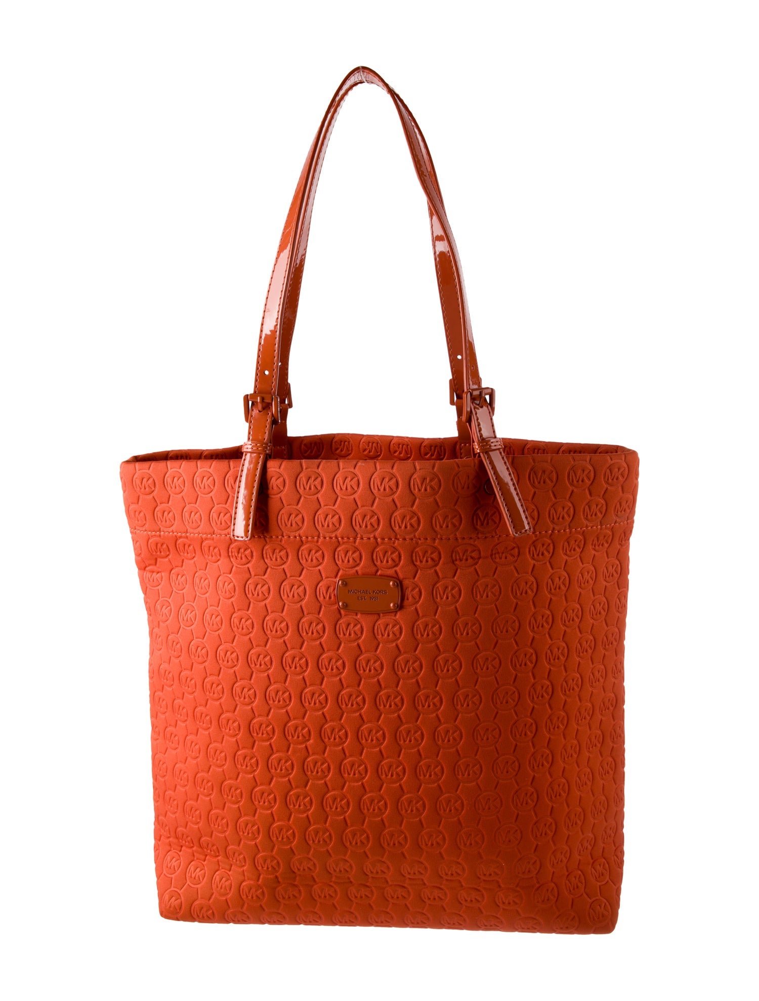 Michael Kors Neoprene Jet Set Tote - Orange Totes, Handbags - MIC260601 ...