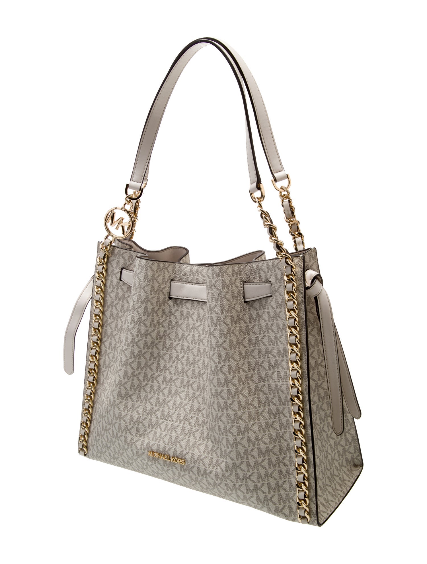 Michael Kors Coated Canvas Tote Bag - Neutrals Shoulder Bags, Handbags ...