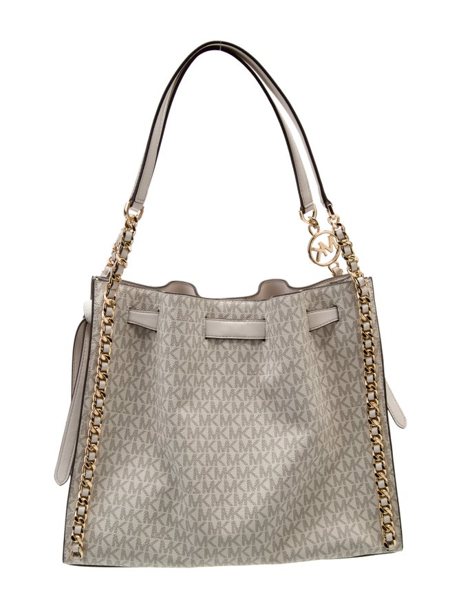Michael Kors Coated Canvas Tote Bag - Neutrals Shoulder Bags, Handbags ...