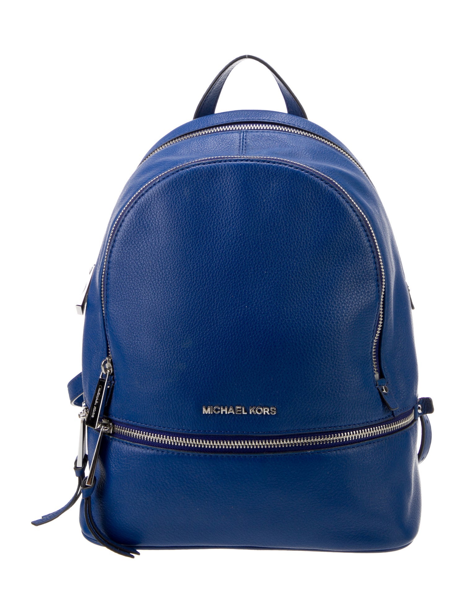 Michael Kors Textured Leather Backpack - Blue Backpacks, Handbags ...