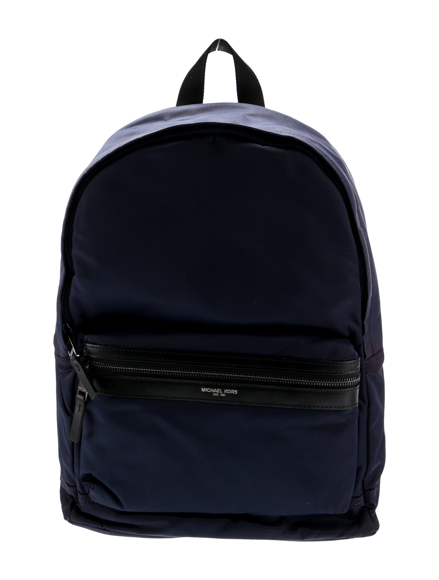 Michael Kors Nylon Leather-Trimmed Backpack - Blue Backpacks, Handbags ...