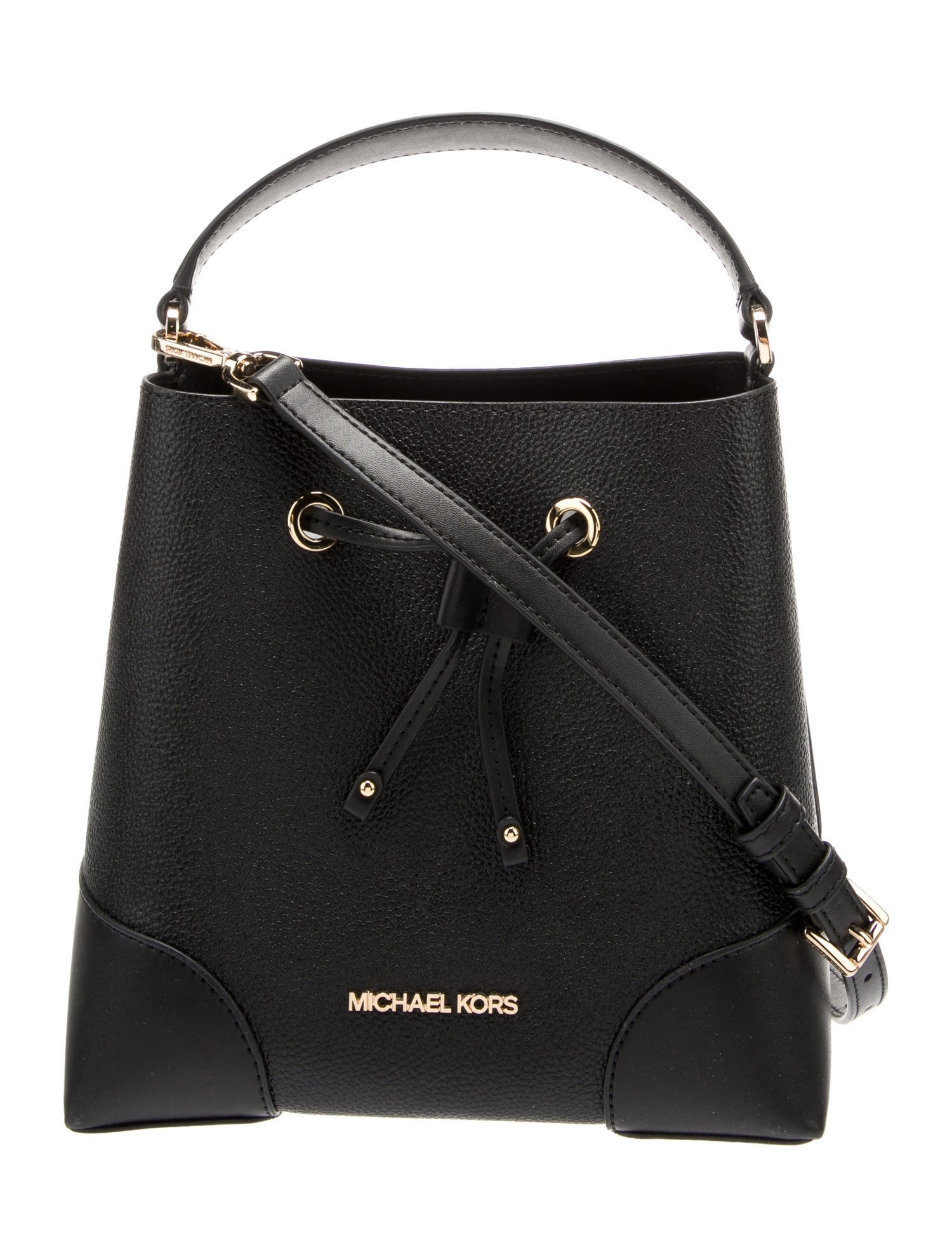 Michael Kors Leather Bucket Bag - Black Bucket Bags, Handbags ...