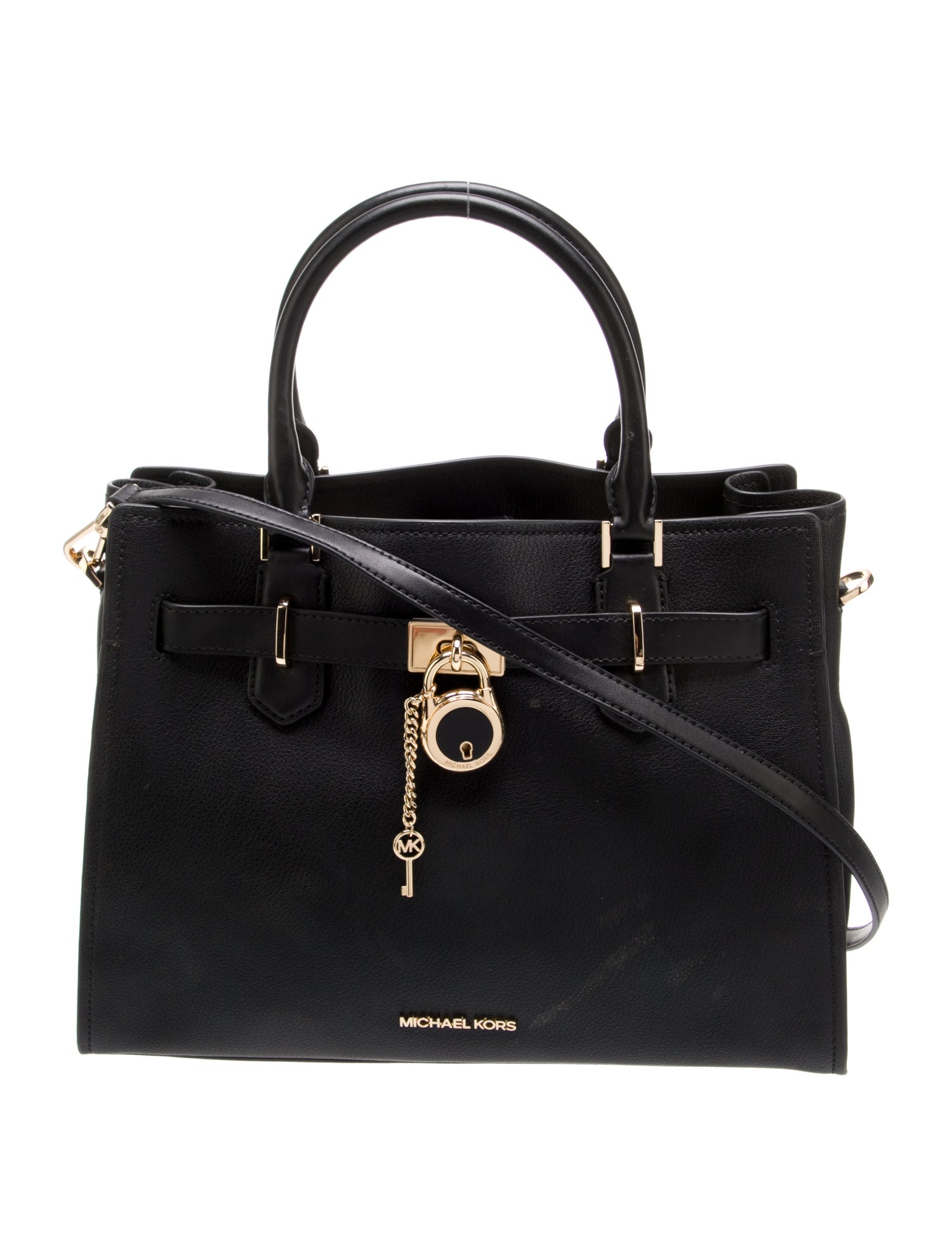Michael Kors Textured Leather Handle Bag - Black Handle Bags, Handbags ...