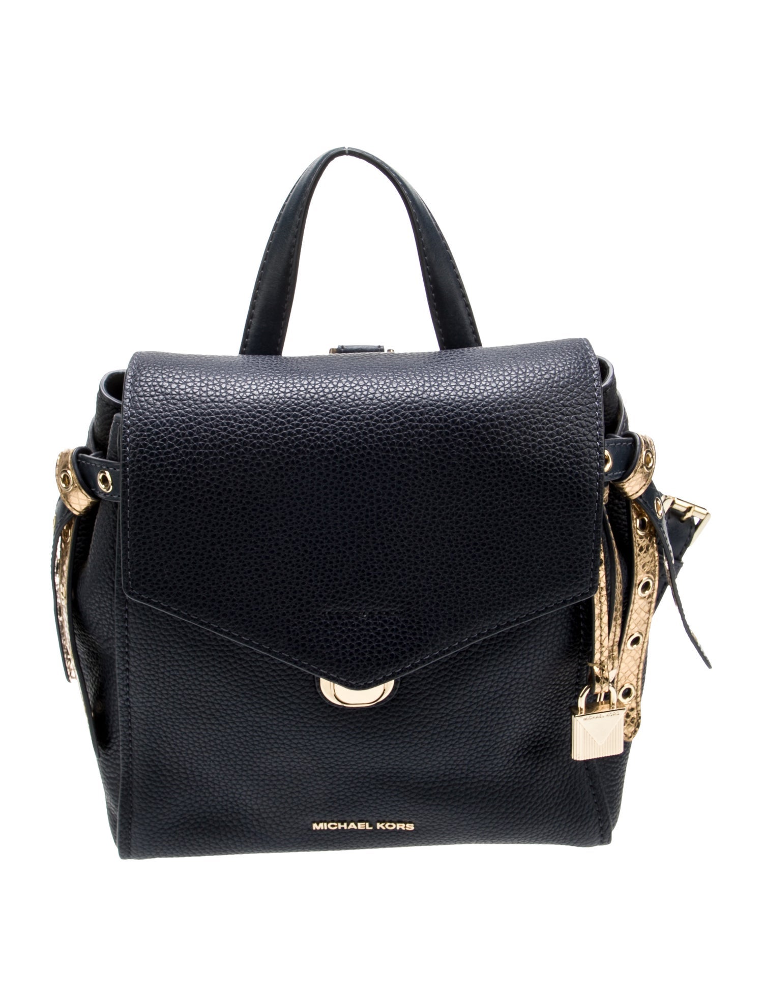 Michael Kors Leather Backpack - Blue Backpacks, Handbags - MIC268107 ...