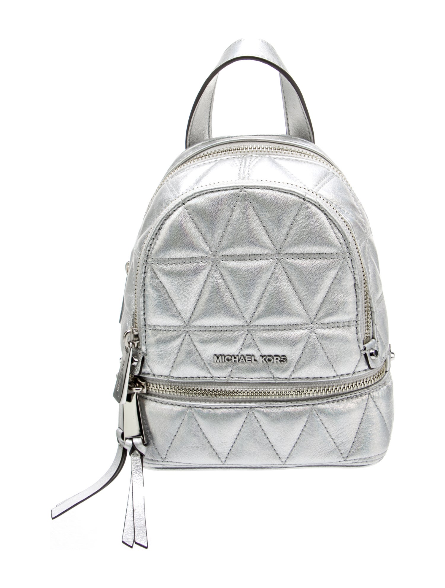 Michael Kors Leather Quilted Backpack - Metallic Backpacks, Handbags ...