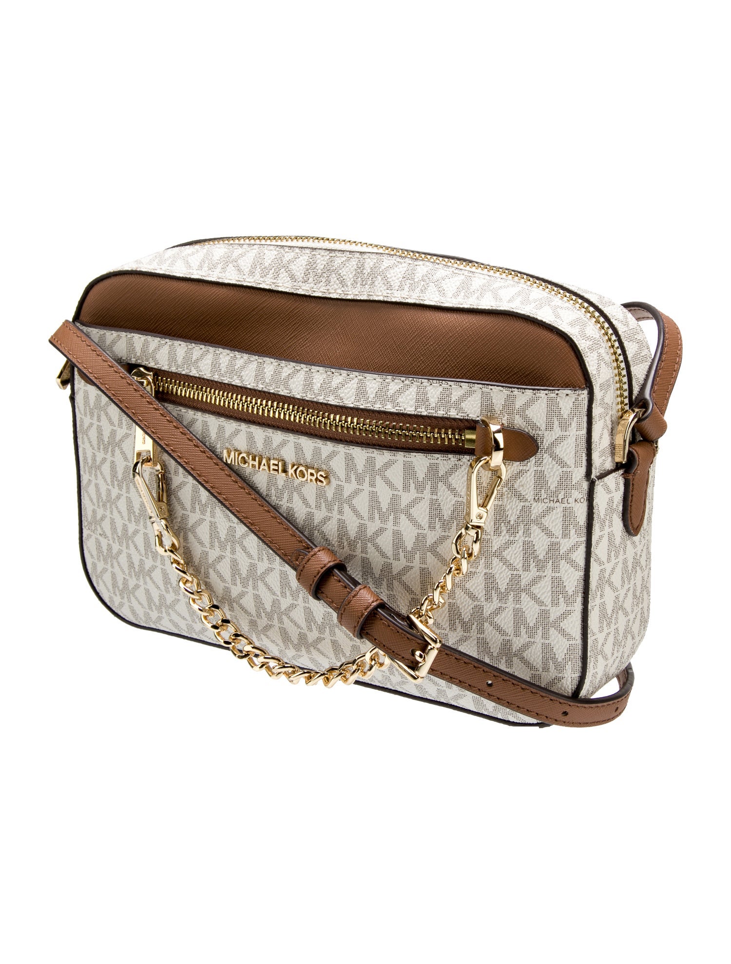 Michael Kors Leather Crossbody Bag w/Tags - Neutrals Crossbody Bags ...