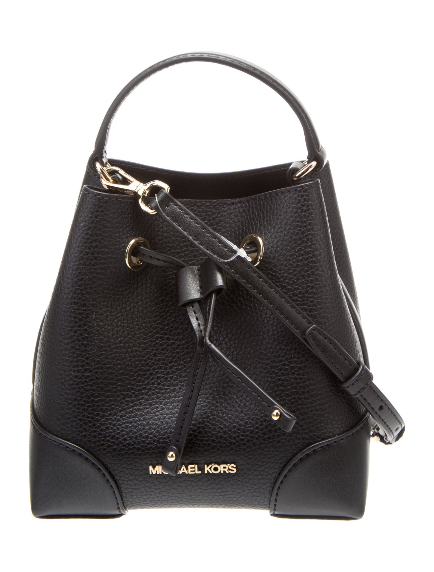 Michael Michael Kors Leather Small Mercer Bucket Bag - Black Bucket ...